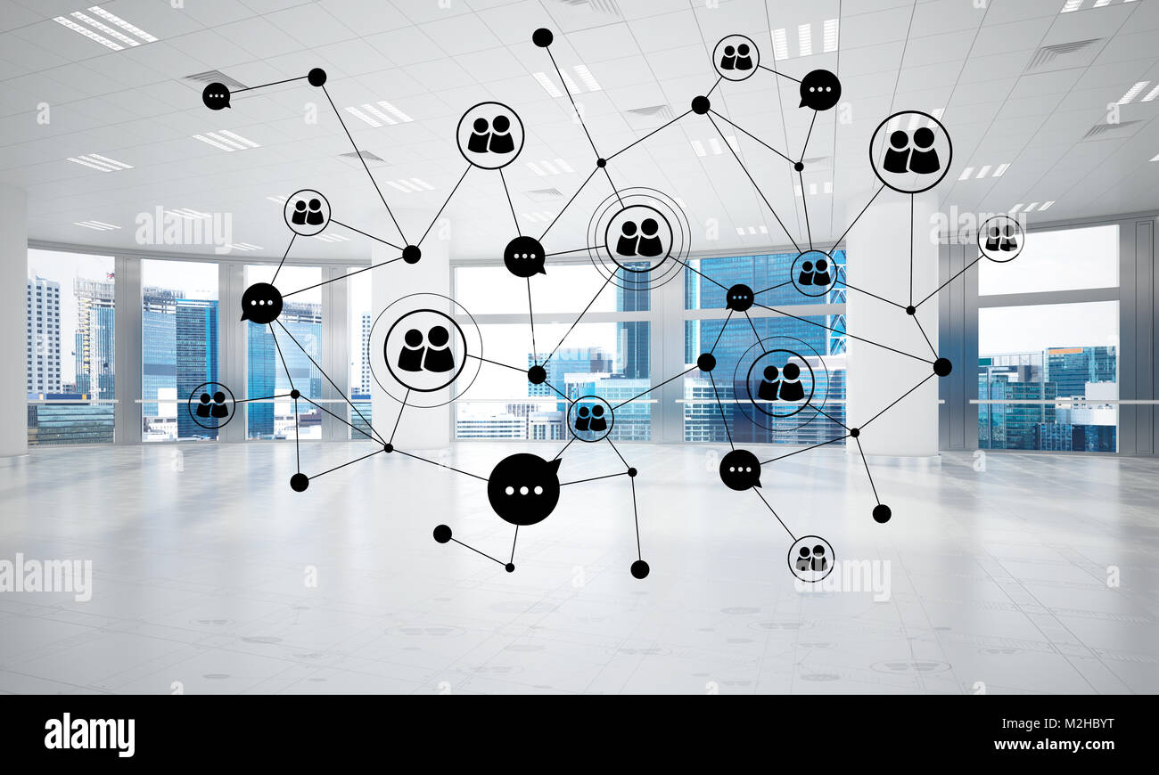 Networking and wireless connection as concept for effective modern ...