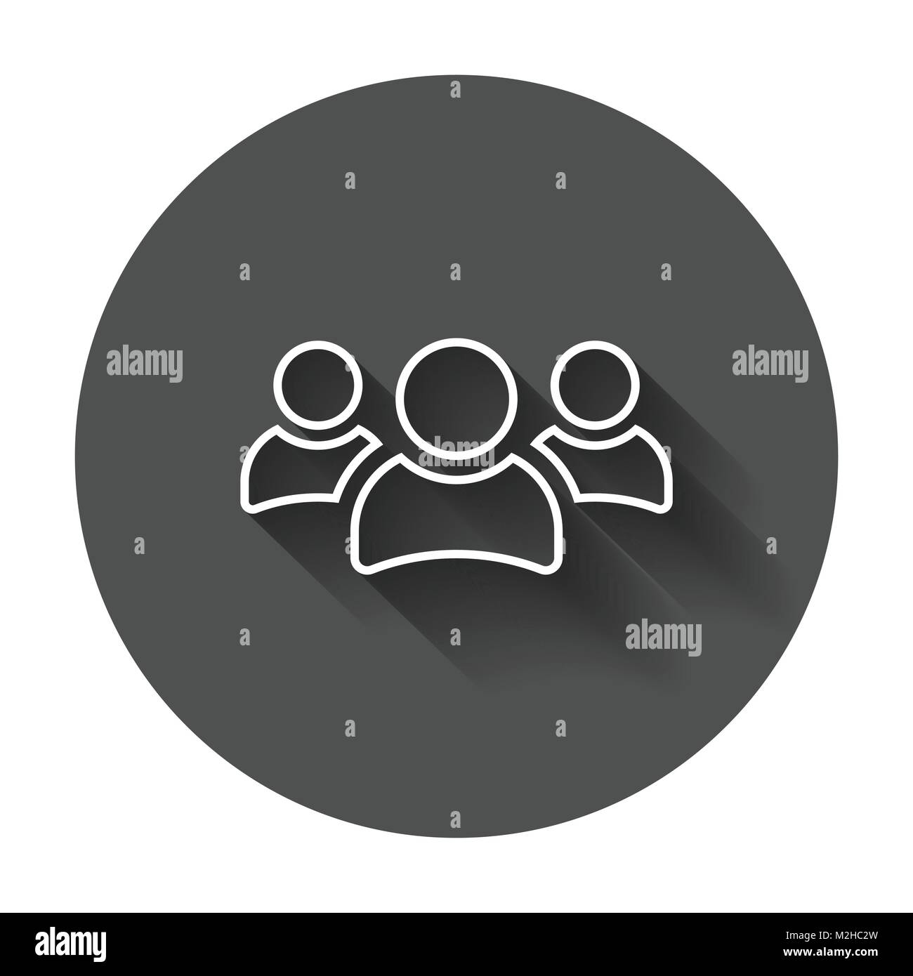 Group of people vector icon in line style. Persons icon illustration ...