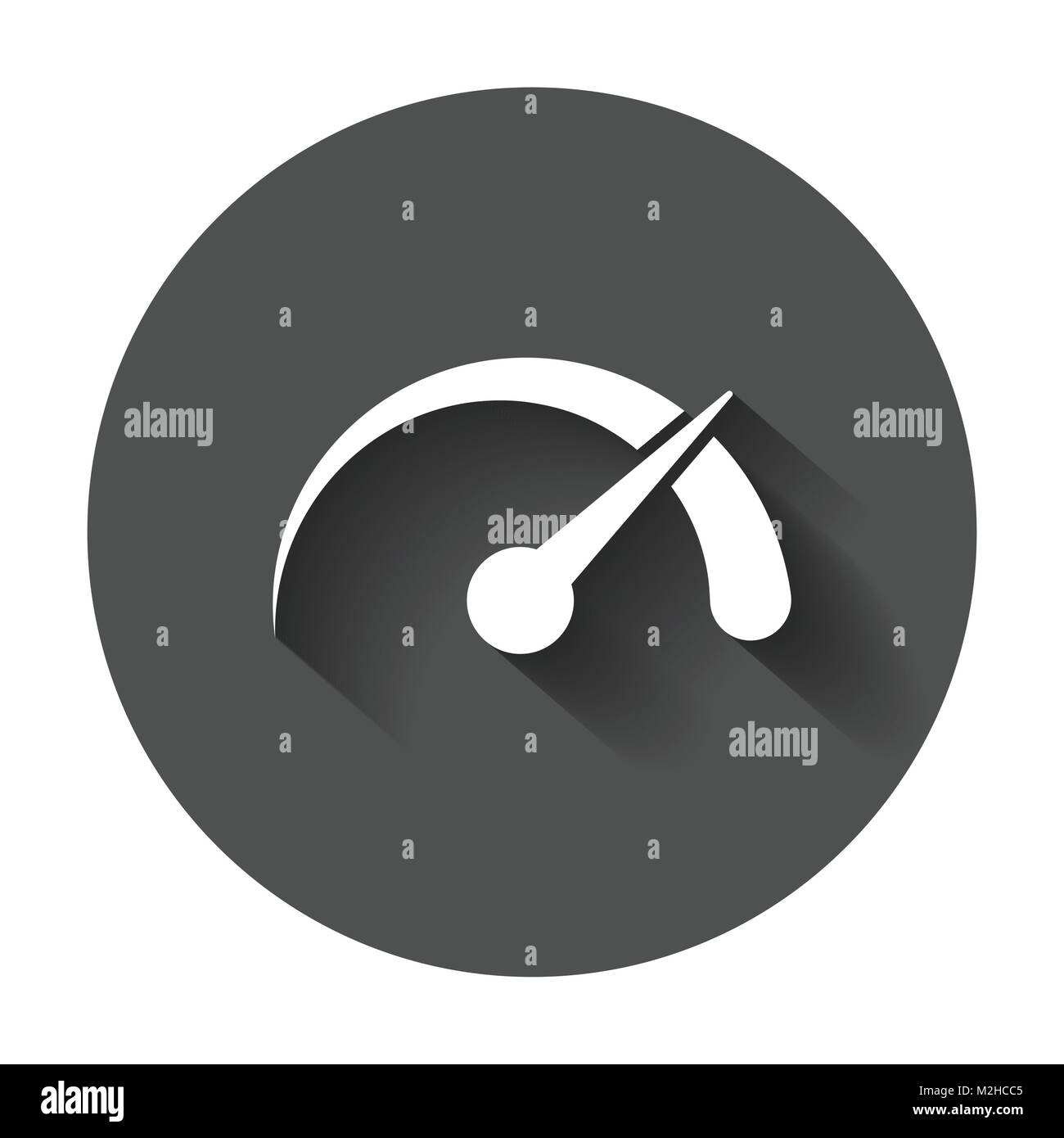 Dashboard vector icon. Level meter speed vector illustration with long ...