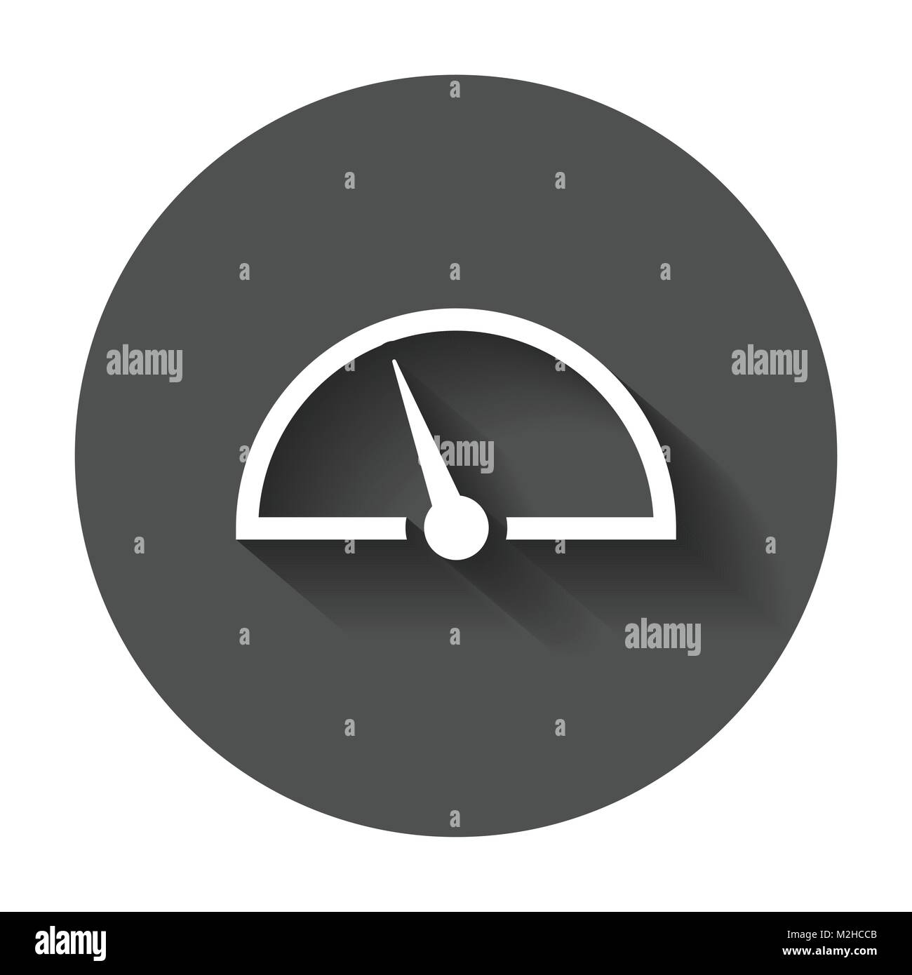 Dashboard vector icon. Level meter speed vector illustration with long ...