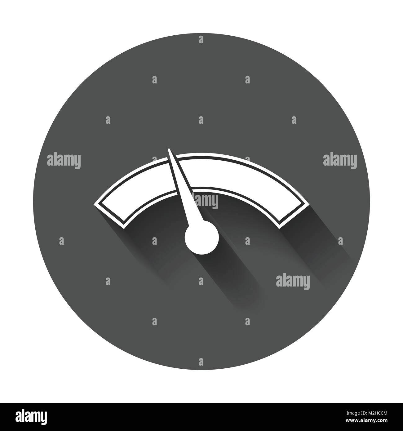 Dashboard vector icon. Level meter speed vector illustration with long ...