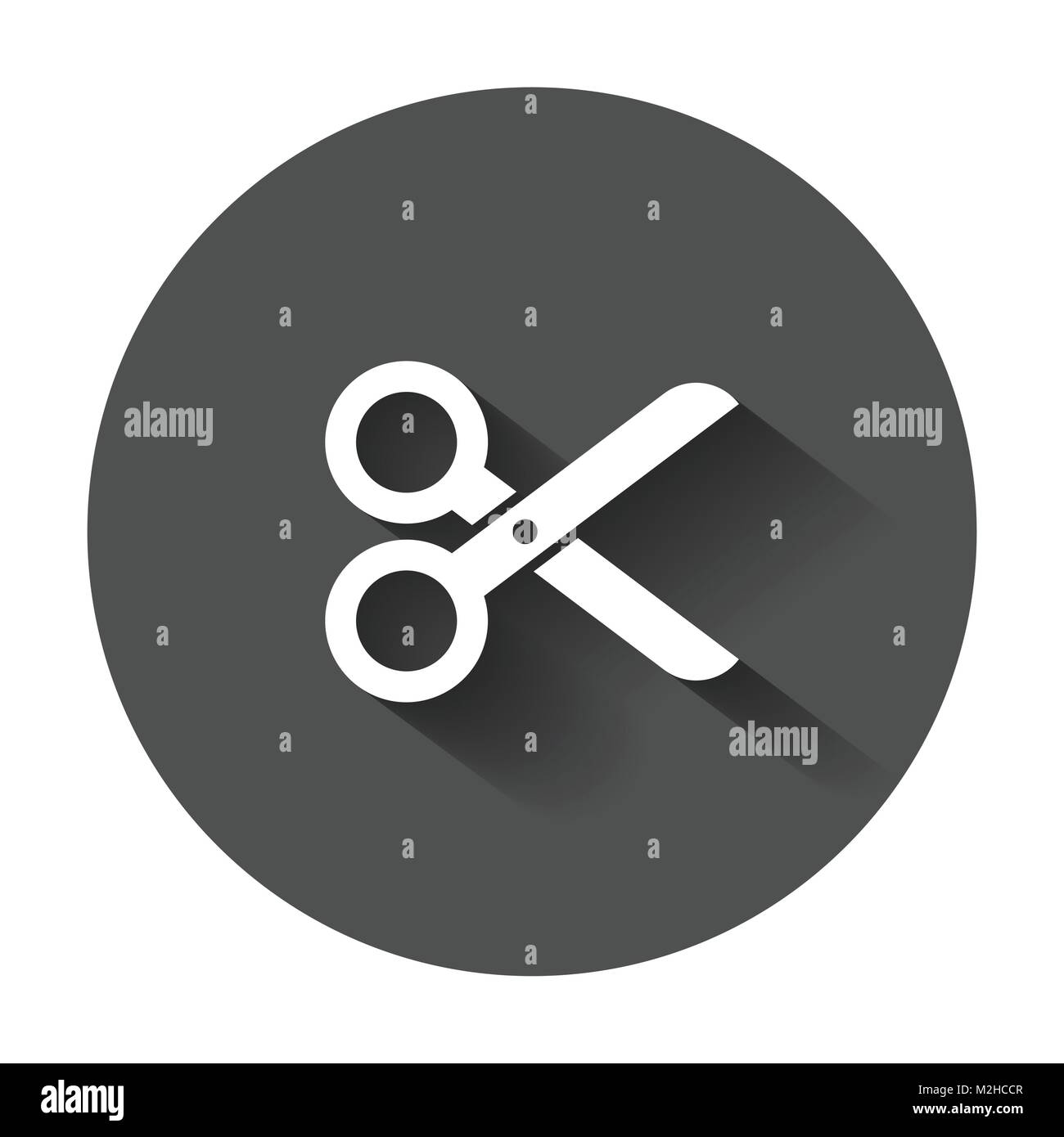 Scissors flat icon. Scissor vector illustration with long shadow Stock ...