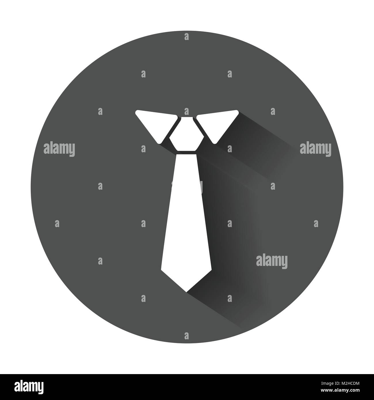 Tie flat icon. Necktie vector illustration with long shadow Stock ...