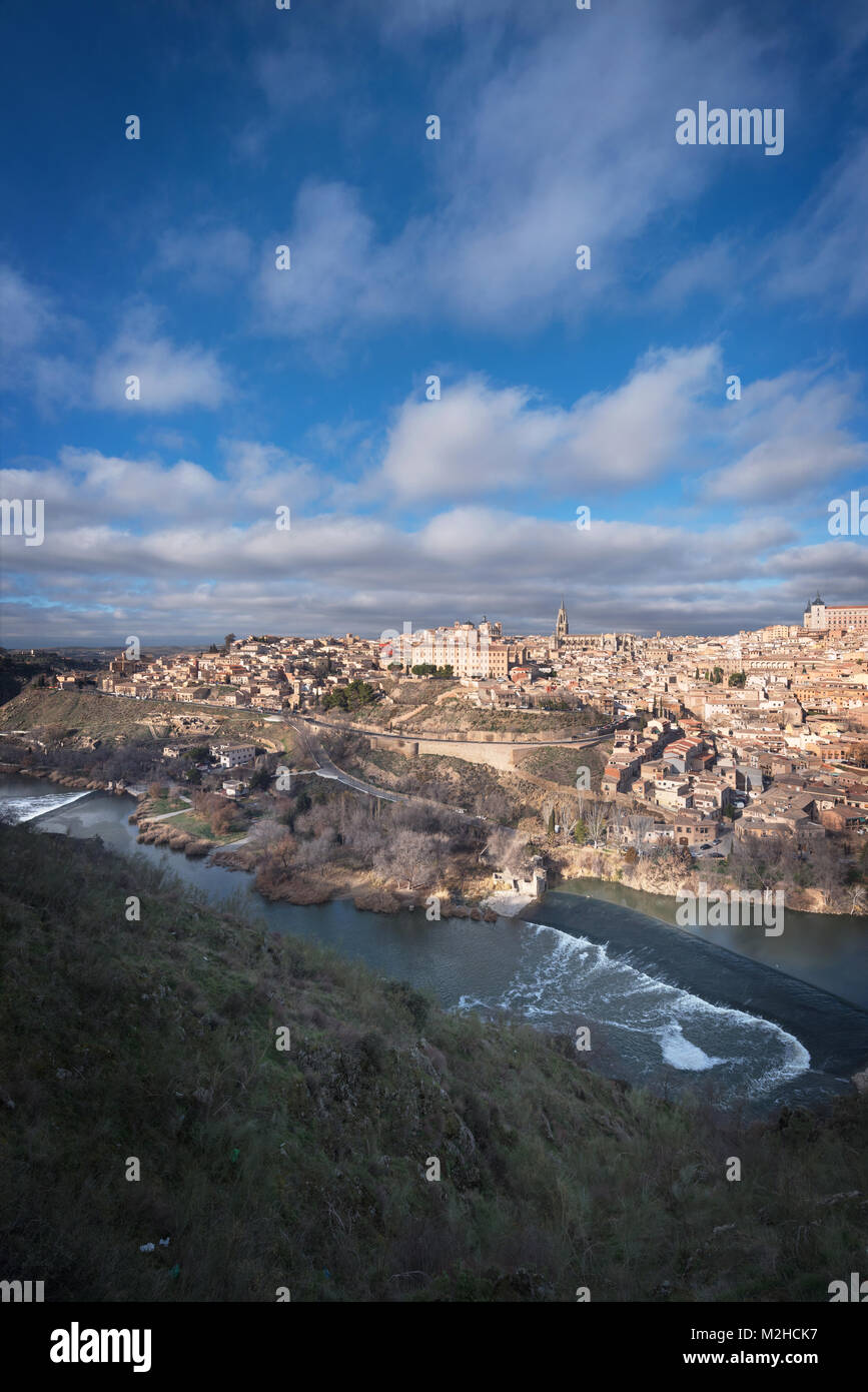 Scenic view of Toledo medieval city skyline, Spain Stock Photo - Alamy