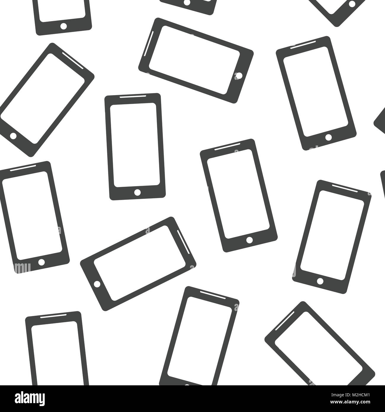 Smartphone seamless pattern background. Flat vector illustration. Mobile phone sign symbol ...