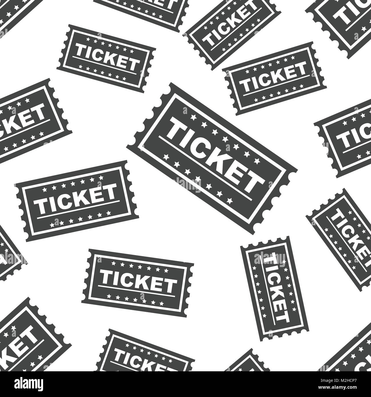 Ticket seamless pattern background icon. Flat vector illustration ...