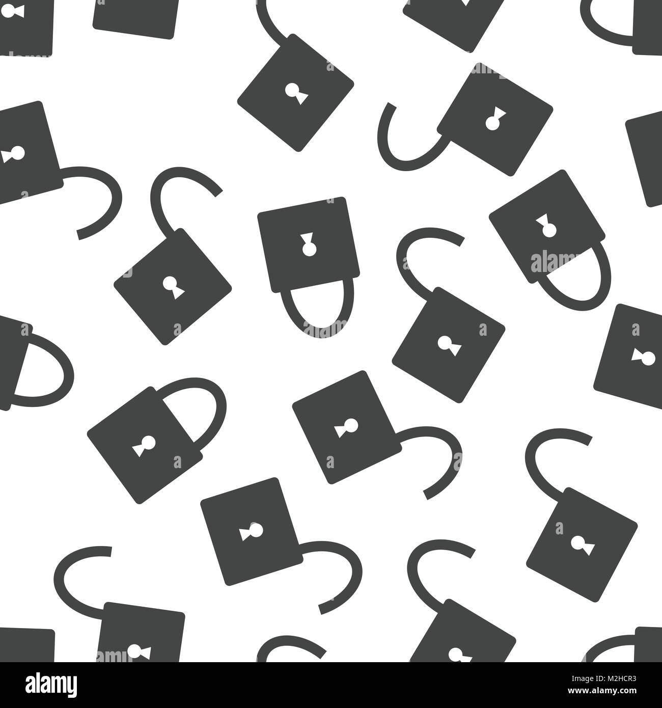Lock seamless pattern background icon. Flat vector illustration ...