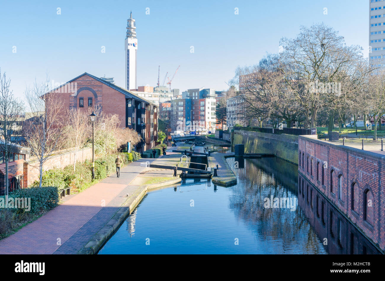 Locks at Cambrian Wharf, part of the canal network running through the ...