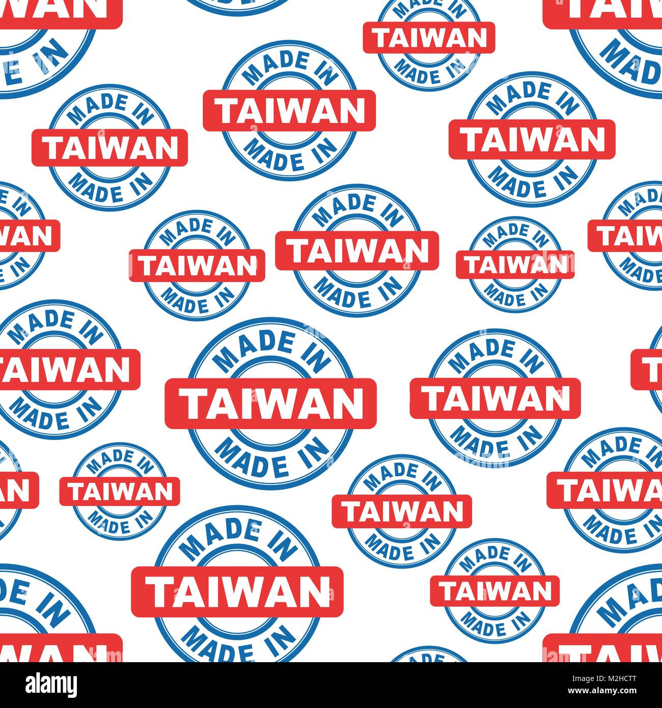 Made in Taiwan seamless pattern background icon. Flat vector ...