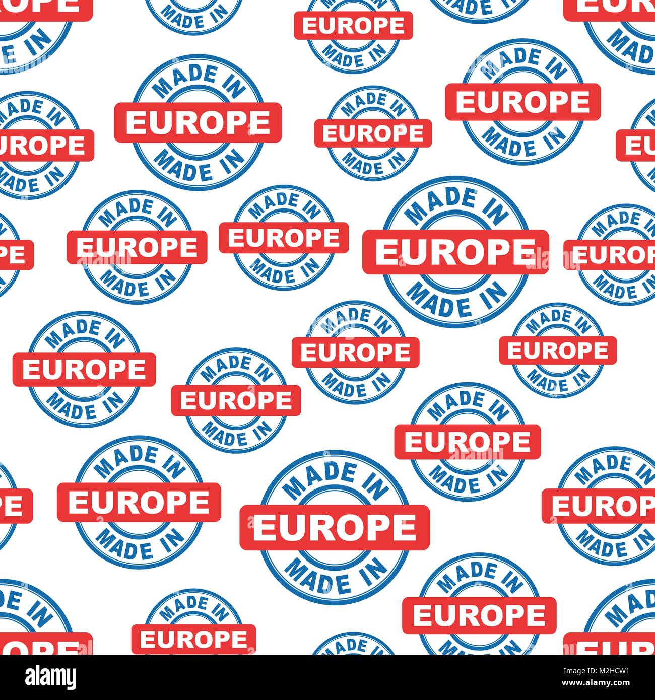 Made in Europe seamless pattern background icon. Flat vector ...