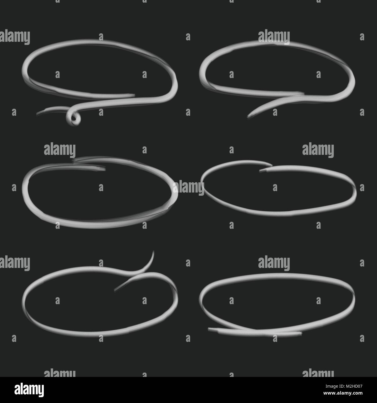 Hand drawn circles icon set. Collection of pencil sketch symbols ...