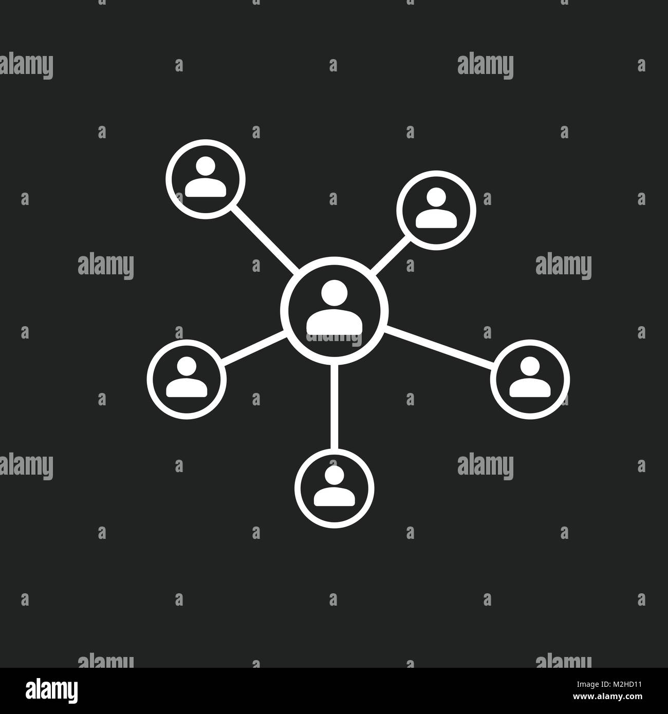 Network vector icon. People connection vector illustration Stock Vector ...