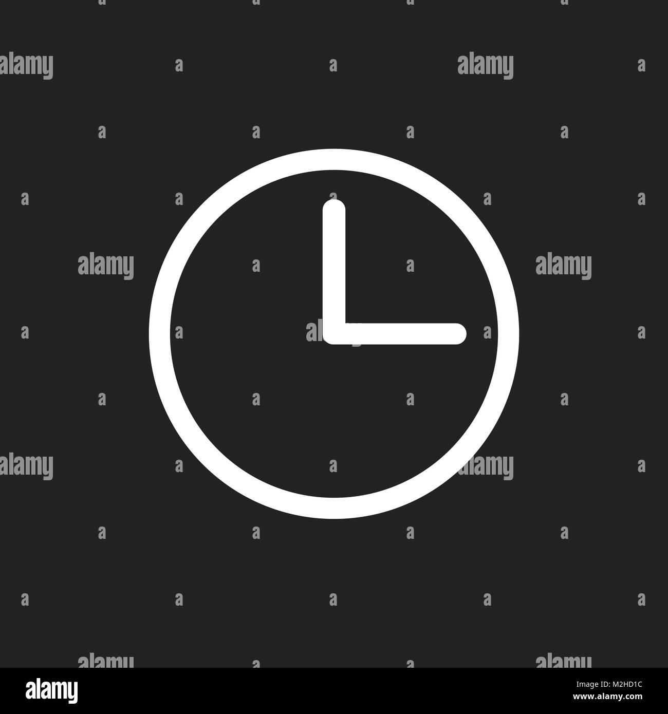 Clock icon illustration. Flat vector clock pictogram Stock Vector Image ...
