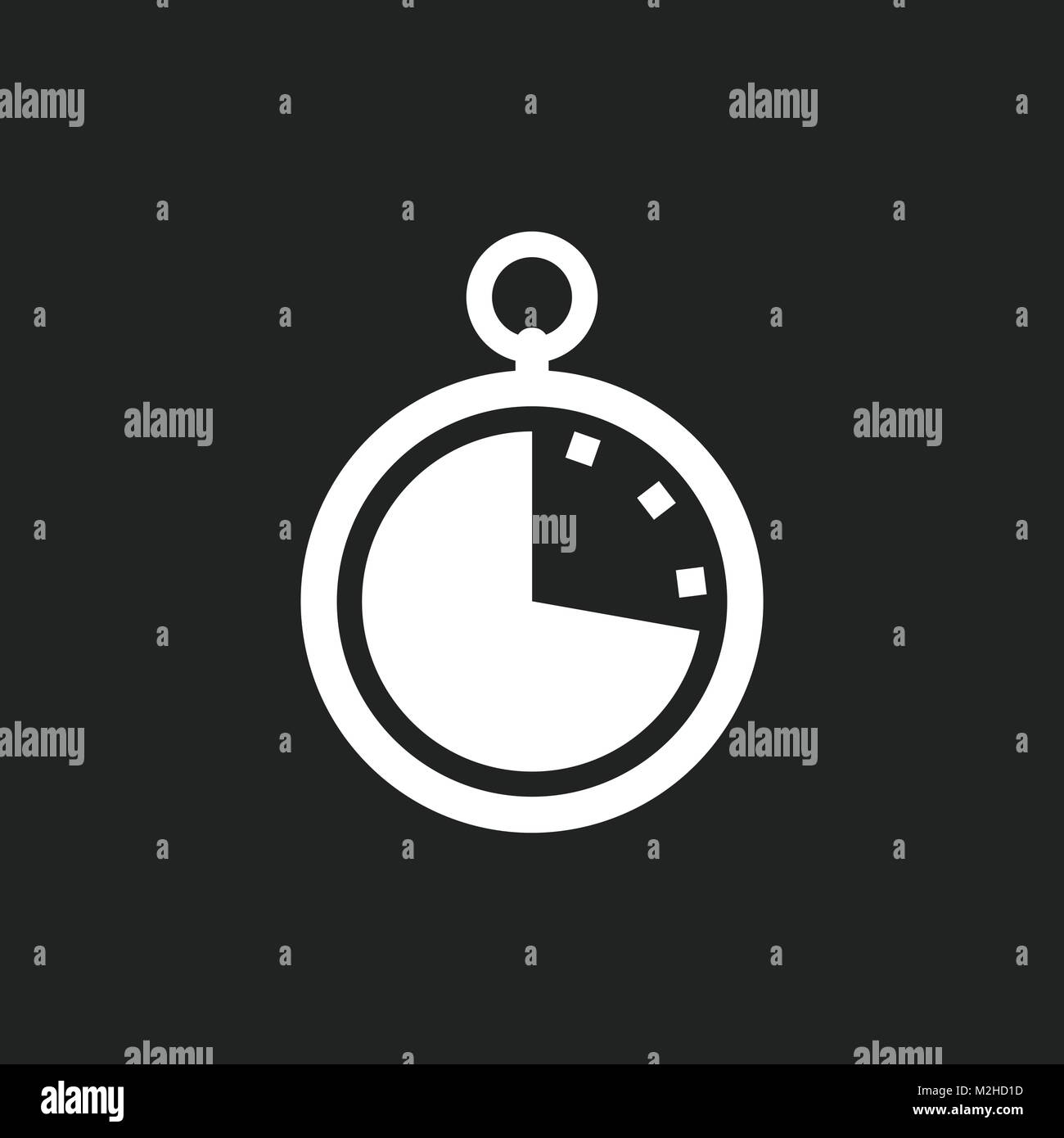 Timer icon illustration. Flat vector clock pictogram Stock Vector Image ...