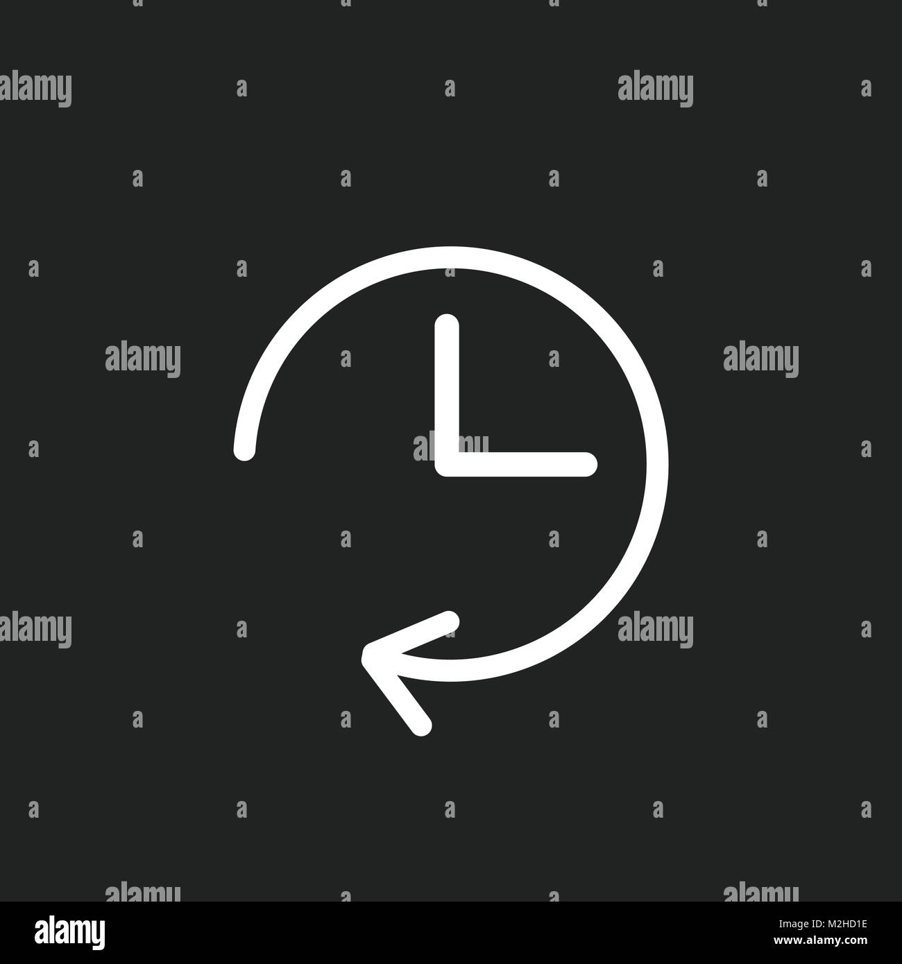 Clock icon illustration. Flat vector clock pictogram Stock Vector Image ...