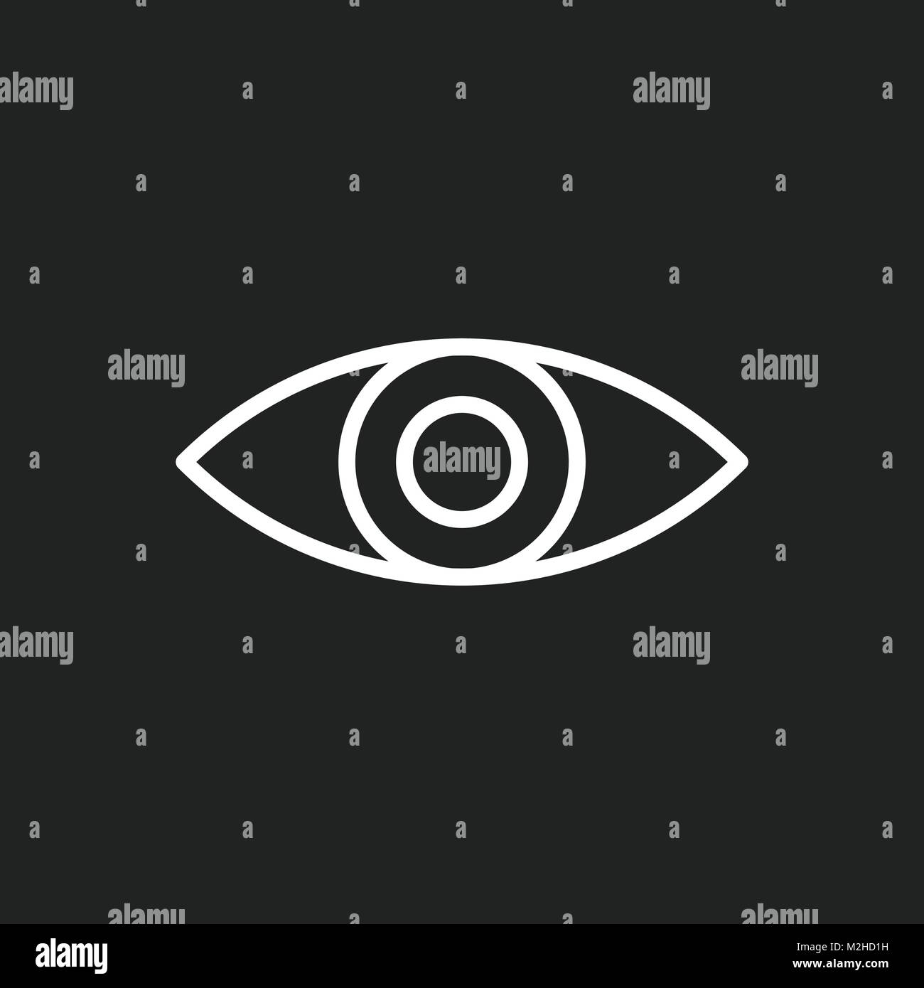 Simple eye icon vector. Eyesight pictogram in flat style Stock Vector ...