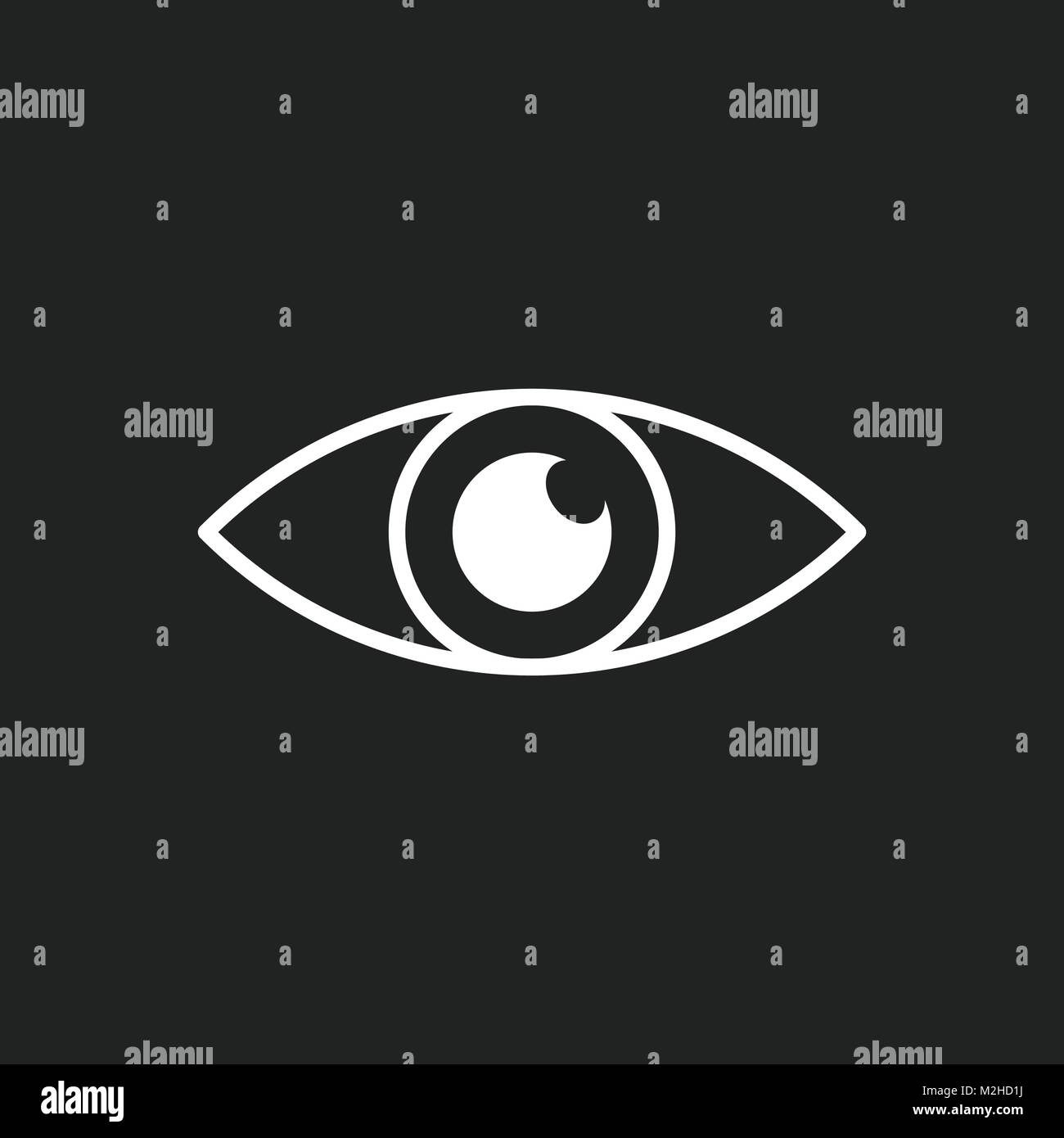Simple eye icon vector. Eyesight pictogram in flat style Stock Vector ...