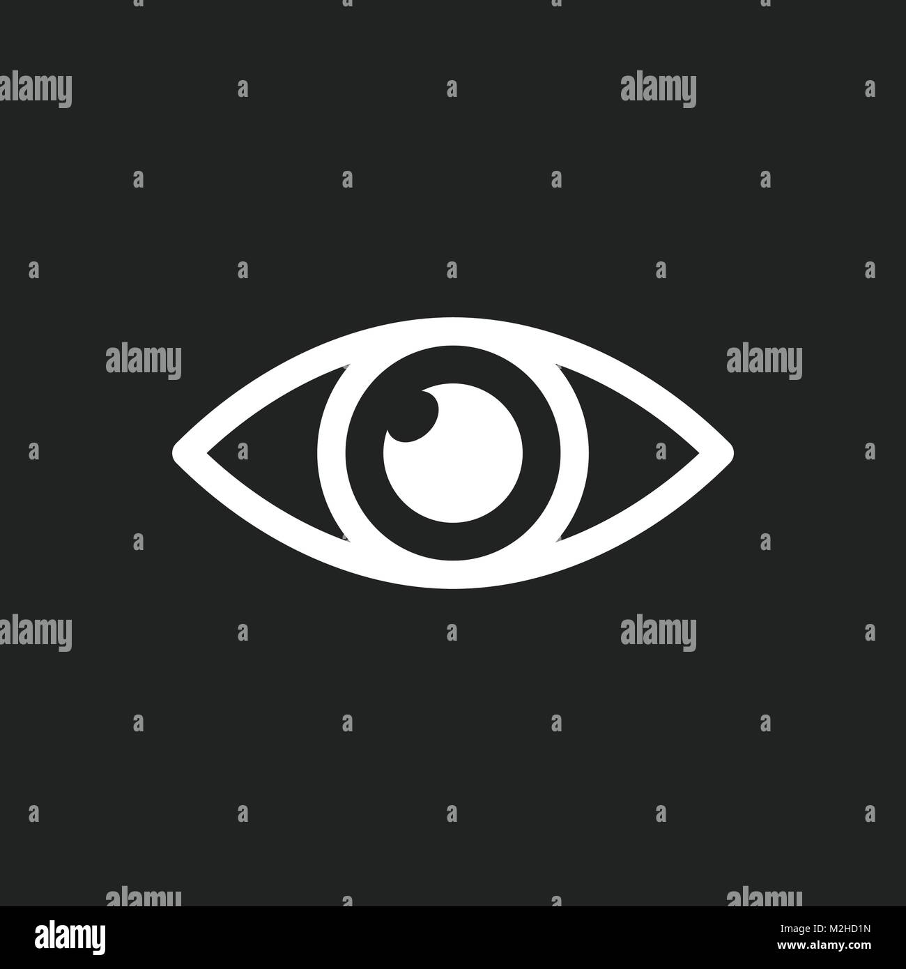 Simple eye icon vector. Eyesight pictogram in flat style Stock Vector ...