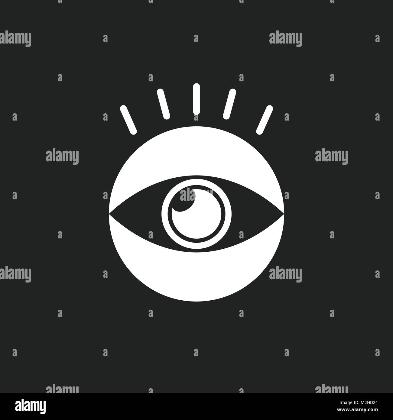 Simple eye icon vector. Eyesight pictogram in flat style Stock Vector ...