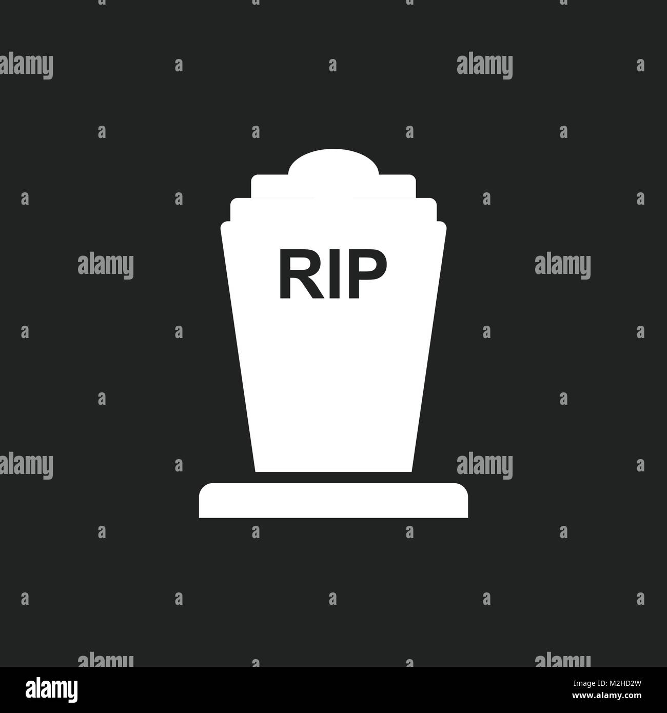 Halloween grave icon. Gravestone vector illustration. Rip tombstone ...