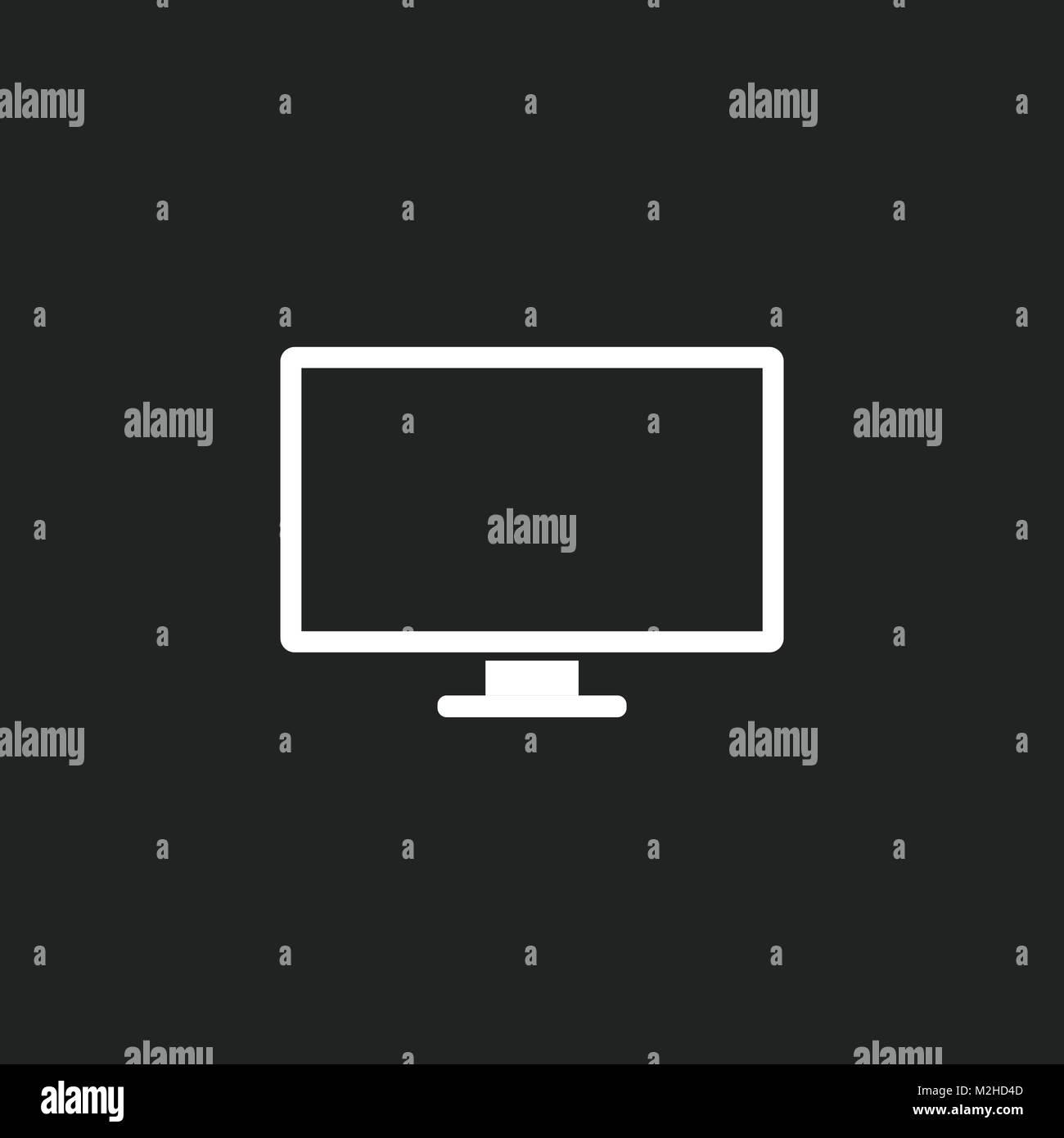 Computer vector illustration. Monitor flat icon. Tv symbol Stock Vector ...