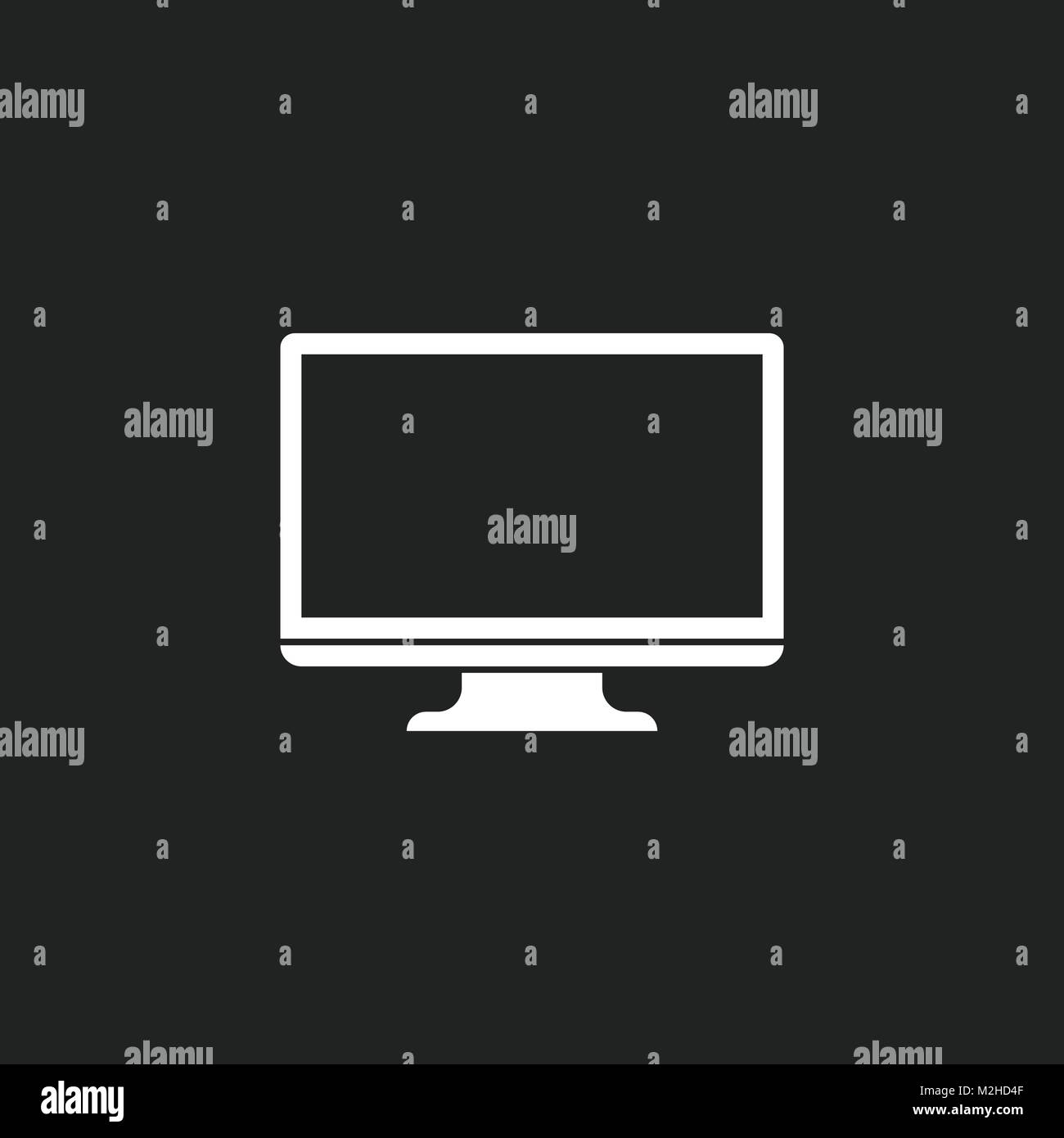 Computer vector illustration. Monitor flat icon. Tv symbol Stock Vector ...