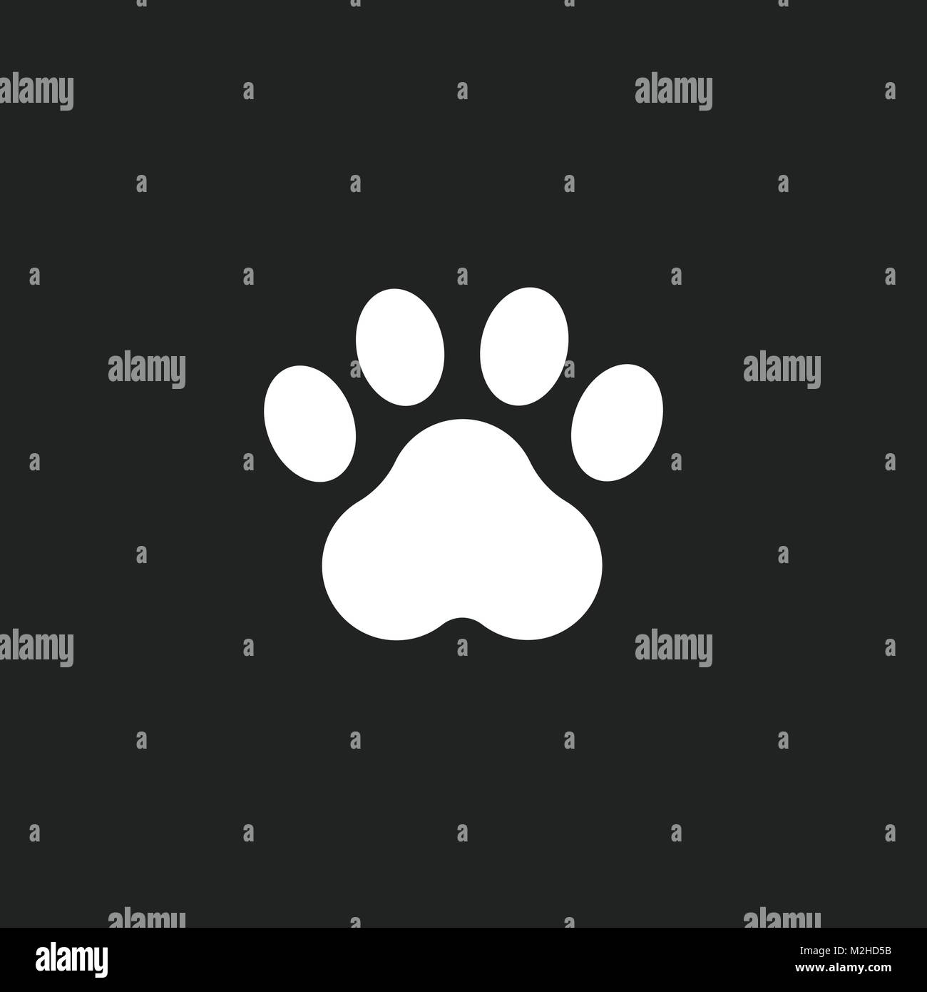 Dog paw outline Stock Vector Images - Alamy