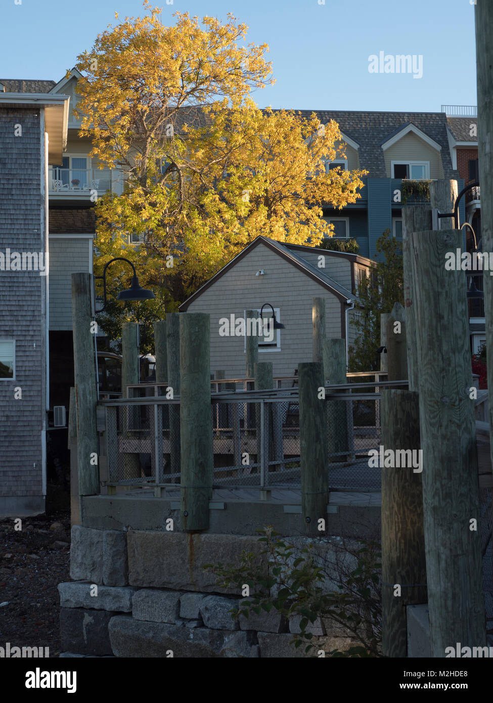 waterfront bar harbor maine Stock Photo - Alamy