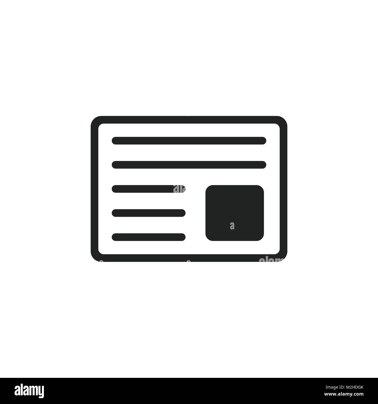 Newspaper flat vector icon. News symbol logo illustration Stock Vector ...