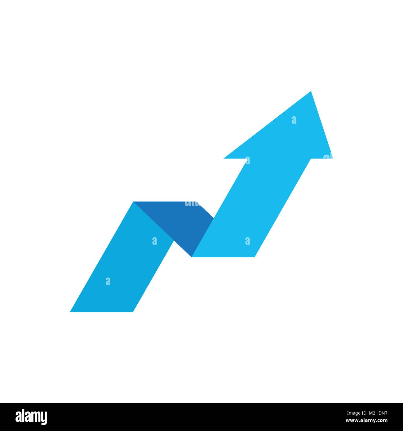 Arrow Growing Graph Vector Icon Progress Arrow Grow Sign Illustration 