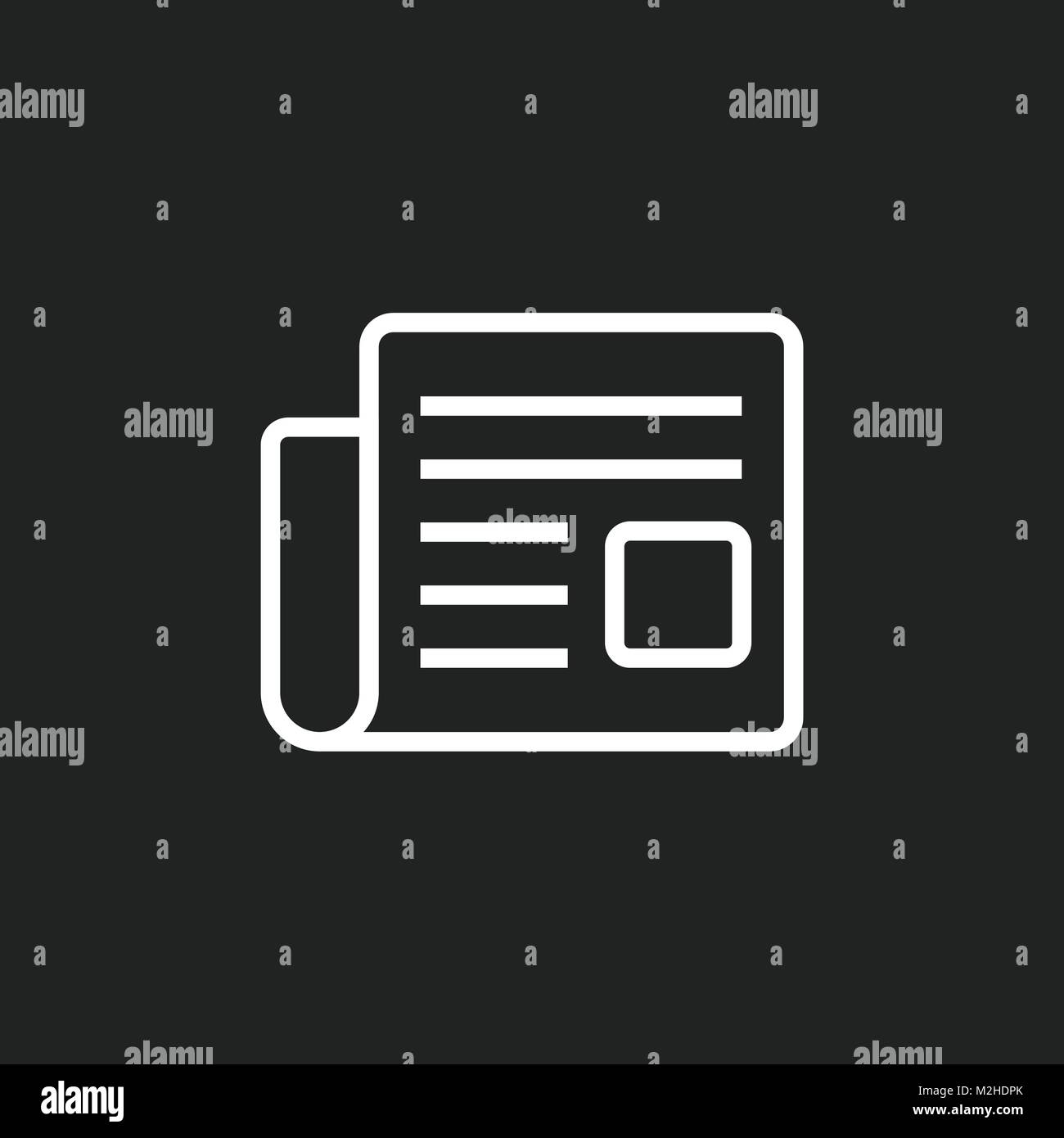 Newspaper flat vector icon. News symbol logo illustration Stock Vector ...