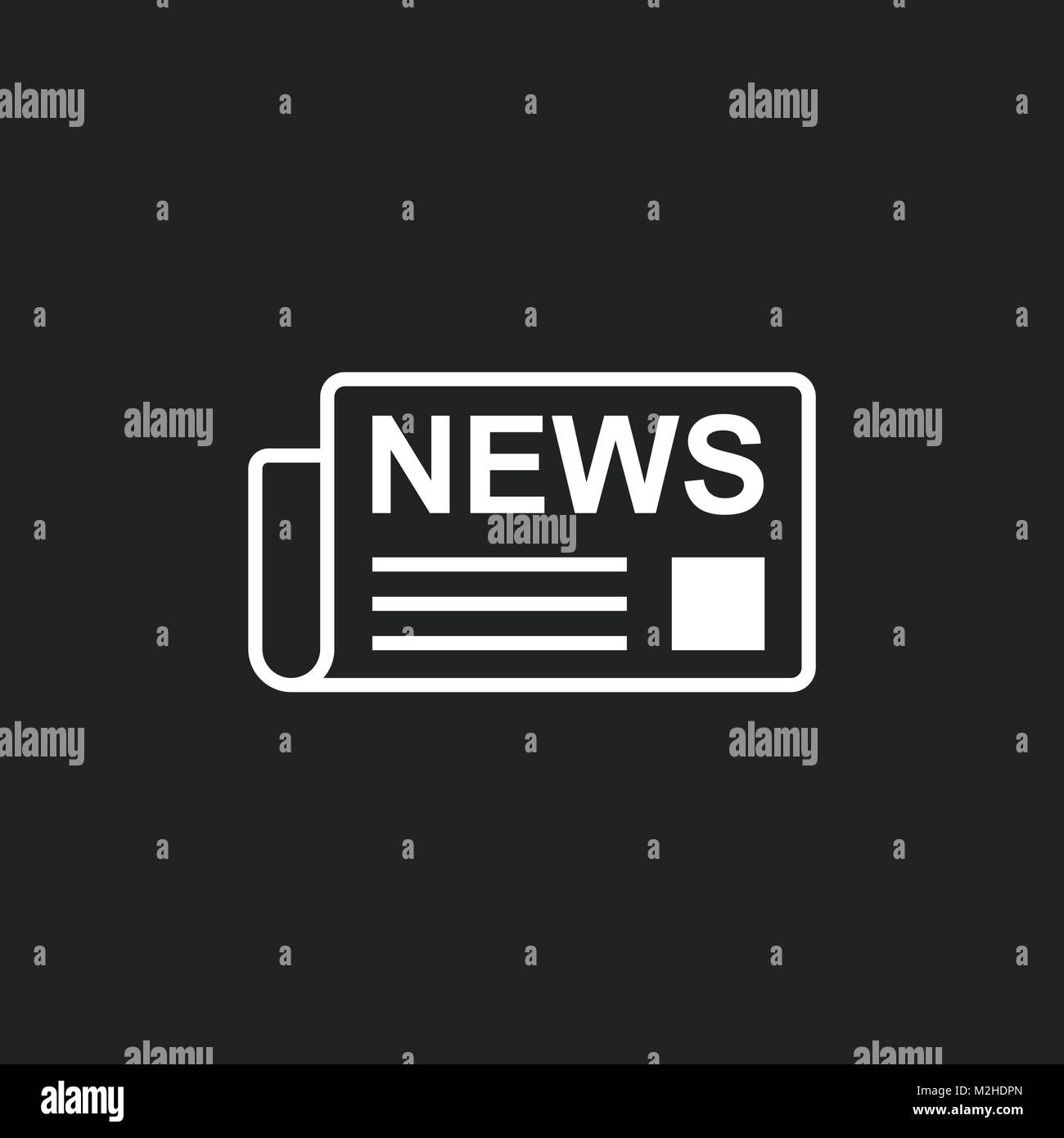 Newspaper flat vector icon. News symbol logo illustration Stock Vector ...