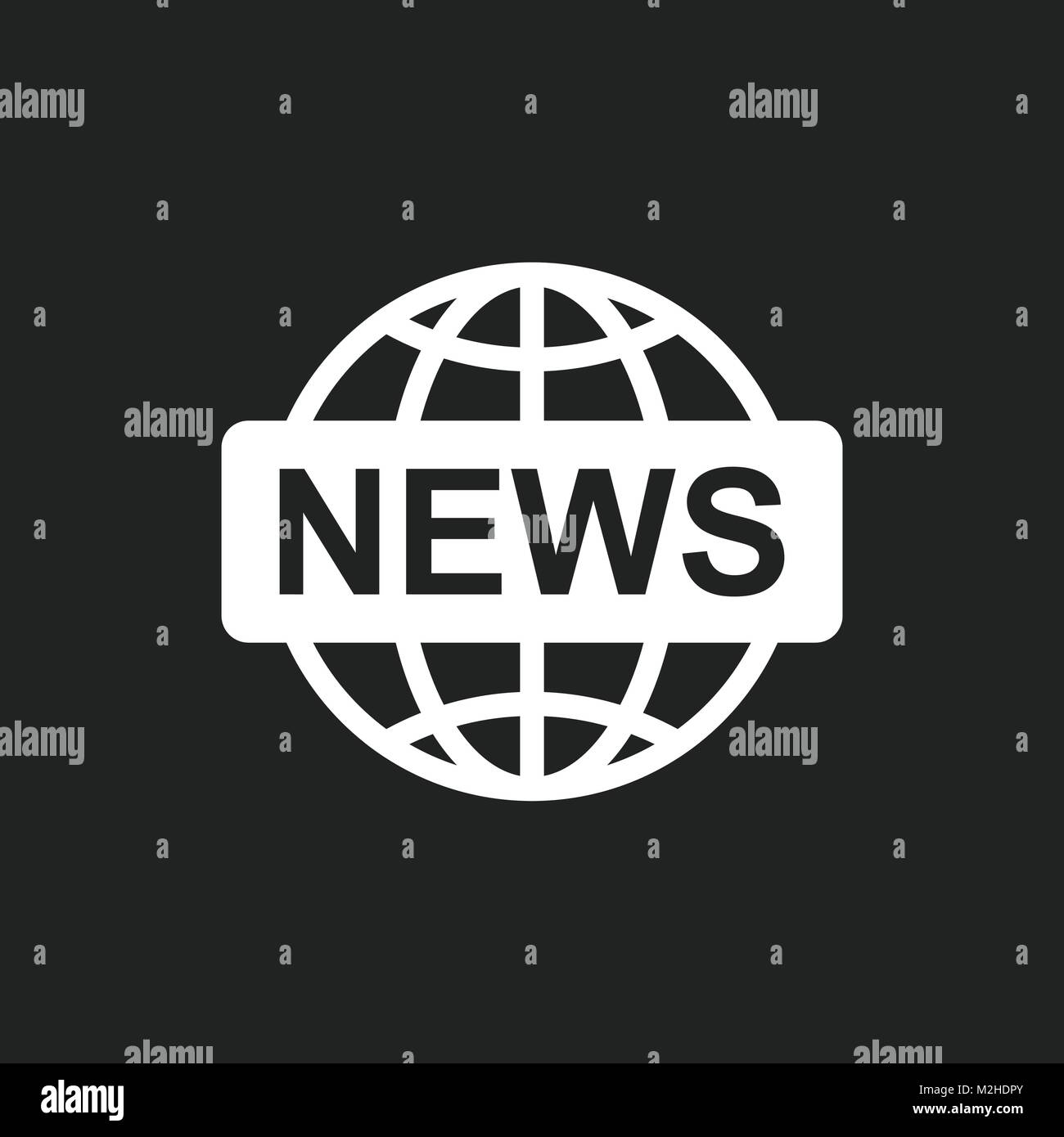 World news flat vector icon. News symbol logo illustration Stock Vector ...