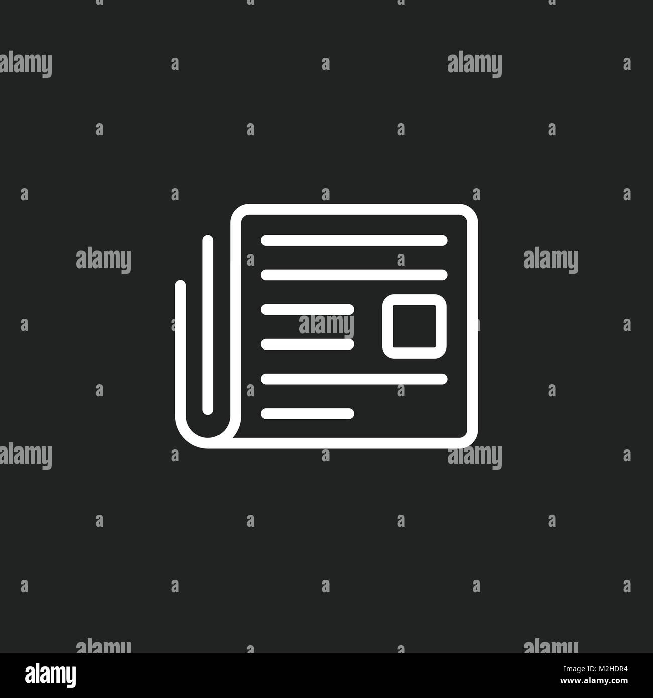 Newspaper flat vector icon. News symbol logo illustration Stock Vector ...