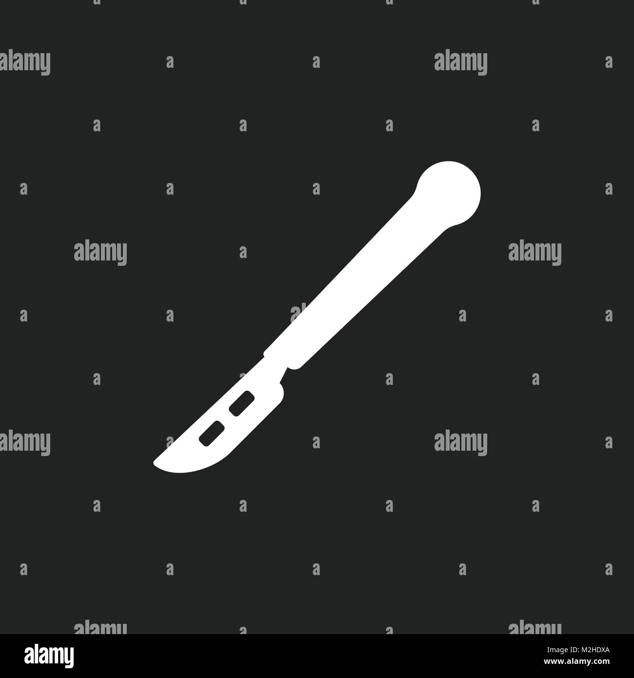 Medical scalpel vector icon. Hospital surgery knife sign illustration ...