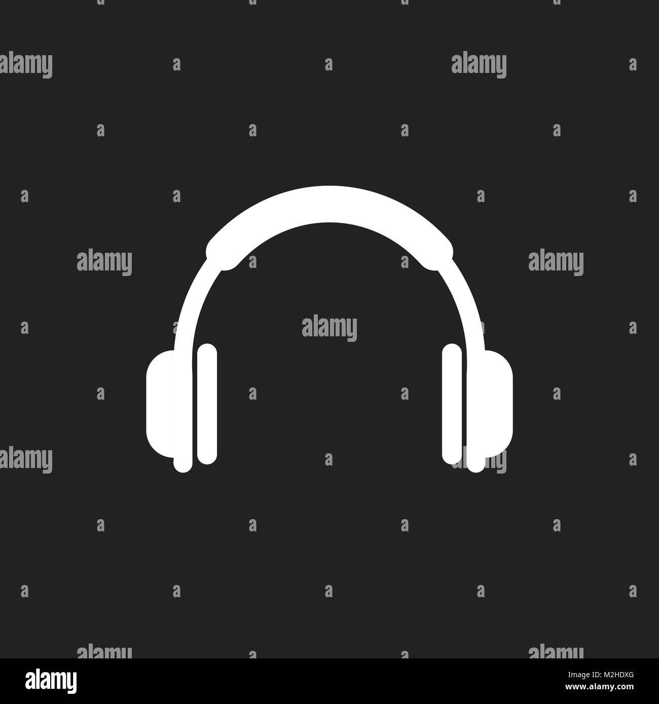 Headphone vector icon. Earphone headset sign illustration Stock Vector ...