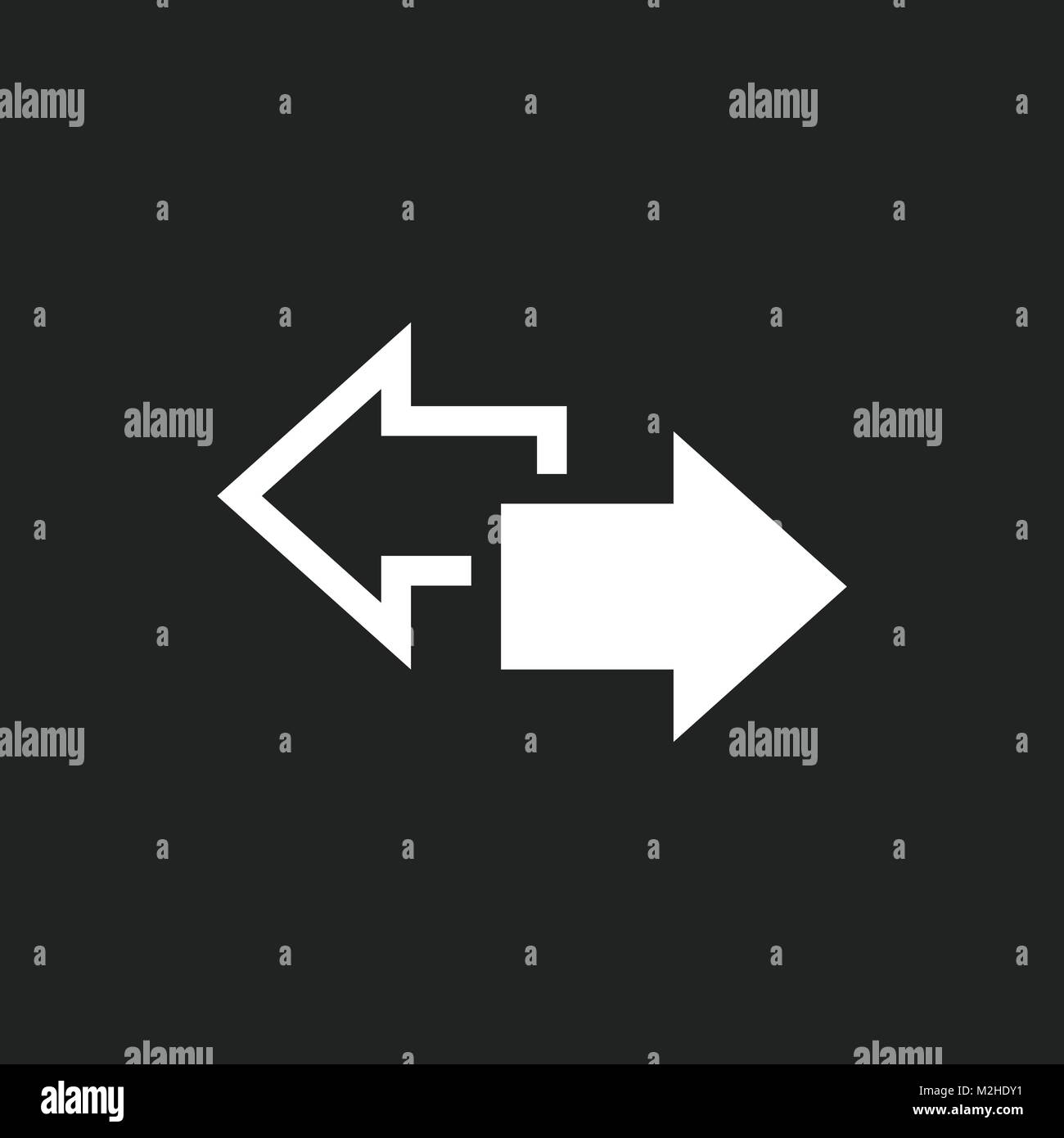 Arrow left and right vector icon. Forward arrow sign illustration ...