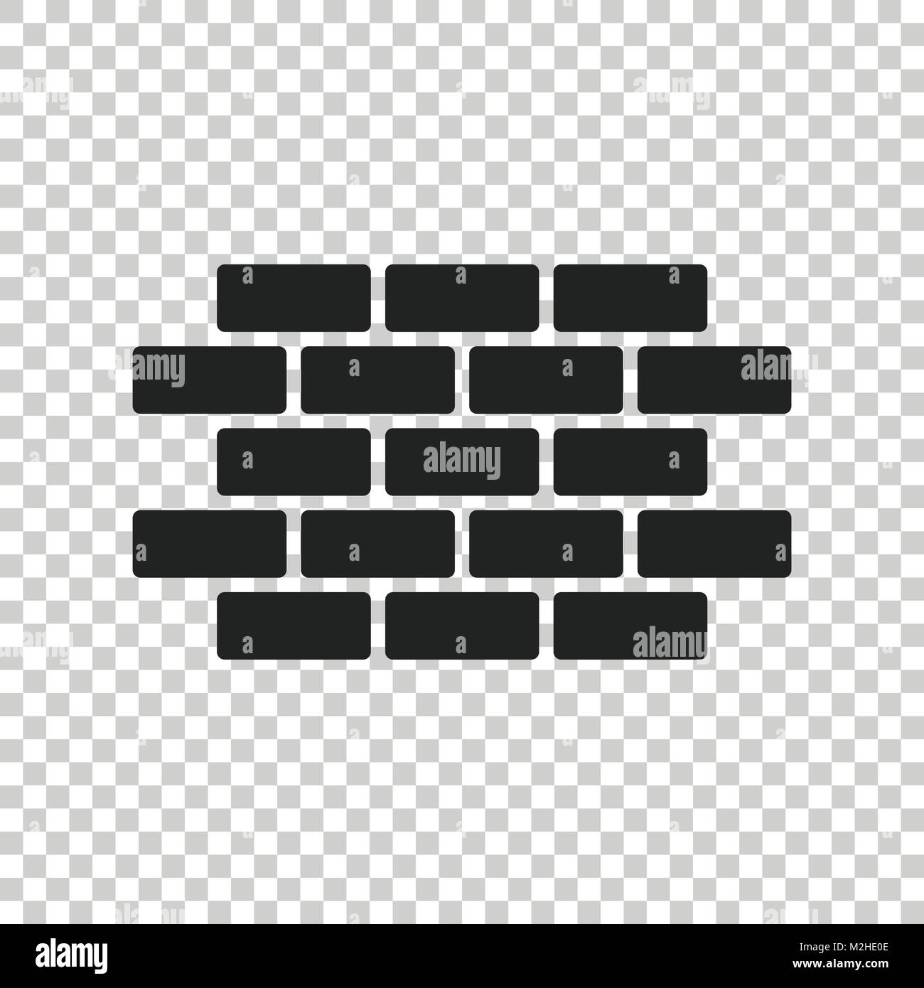 Wall brick icon in flat style isolated on isolated background. Wall ...