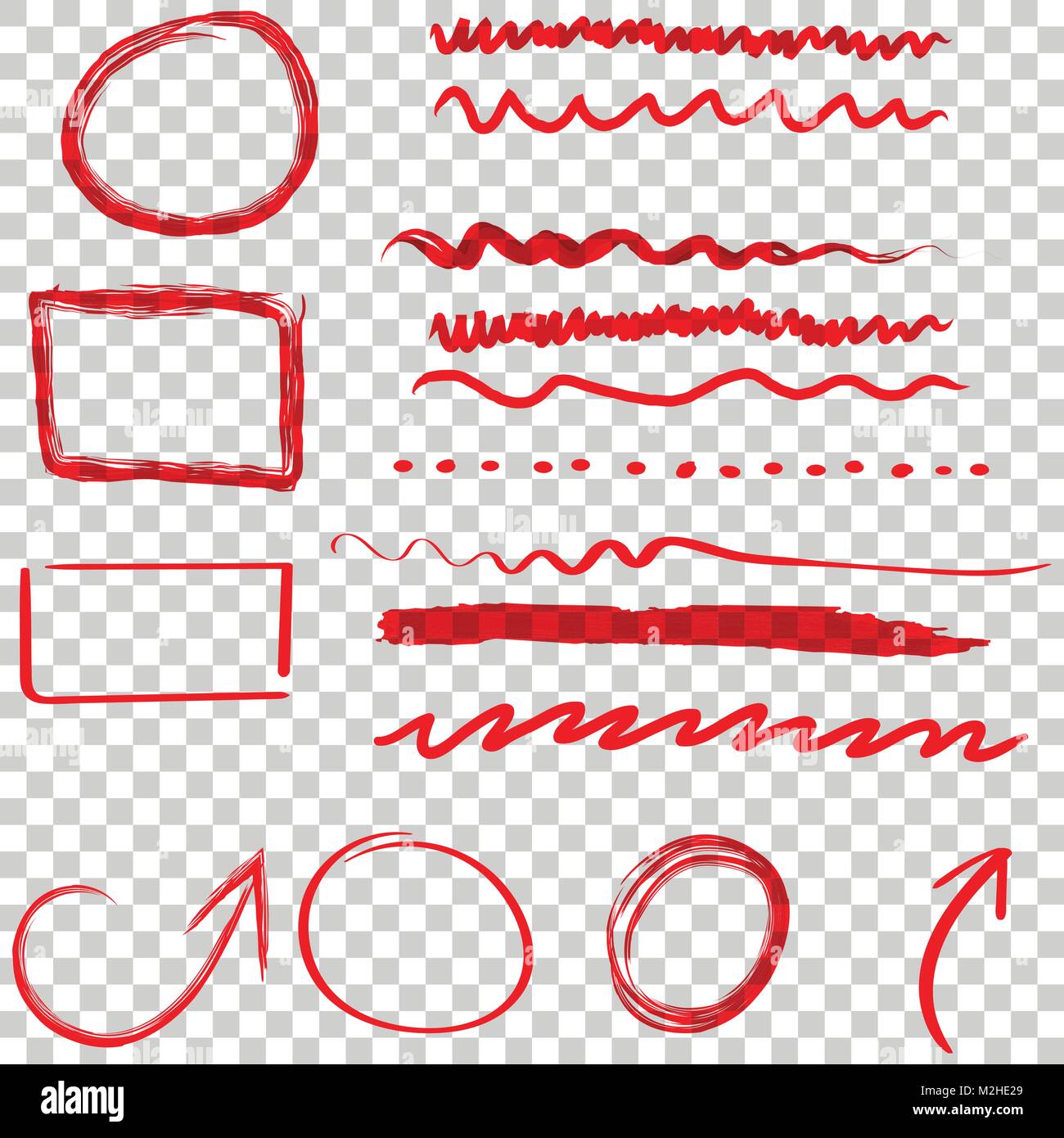 Hand drawn arrows and circles icon set. Collection of pencil sketch ...