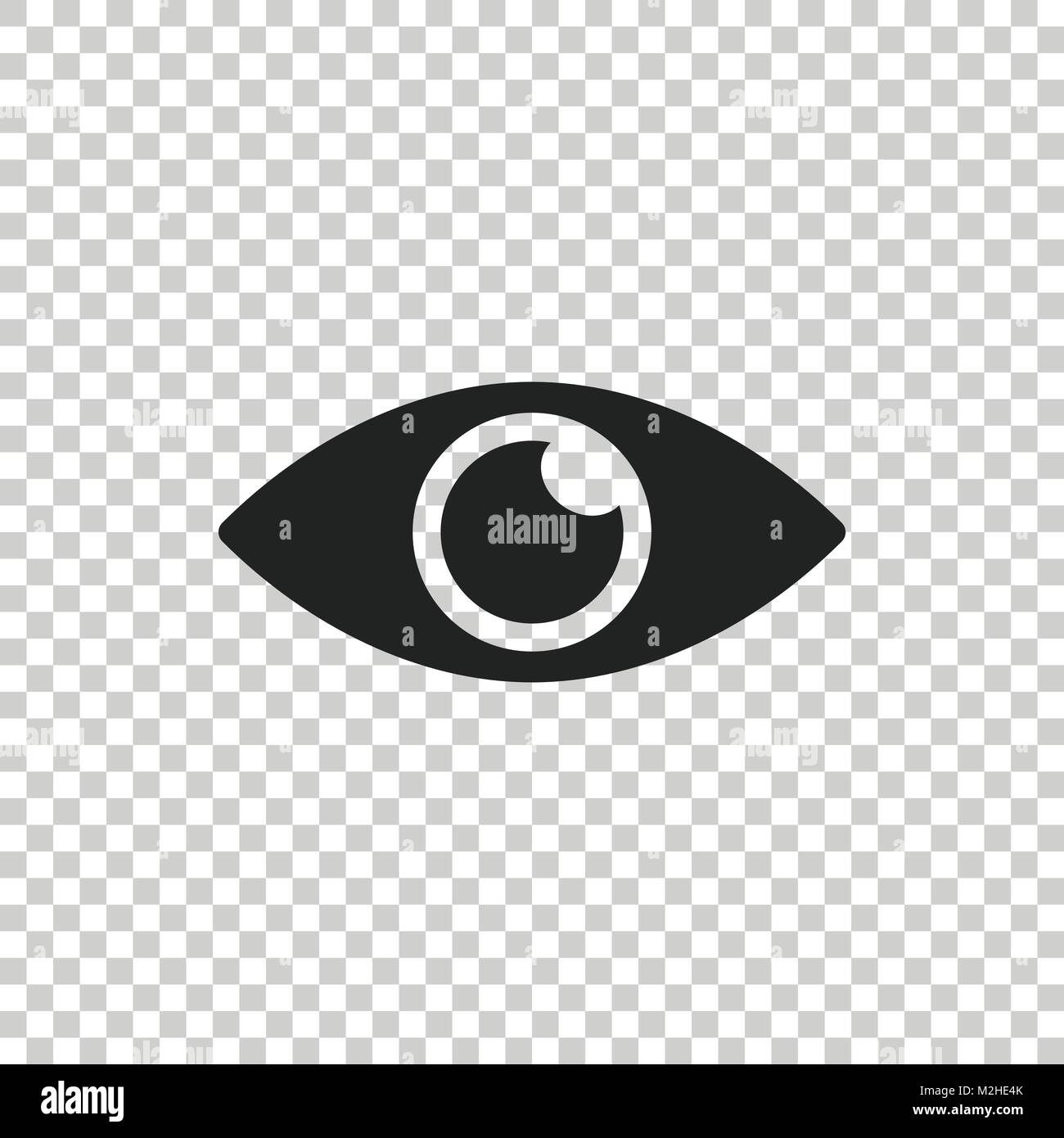 Simple eye icon vector. Eyesight pictogram in flat style Stock Vector ...