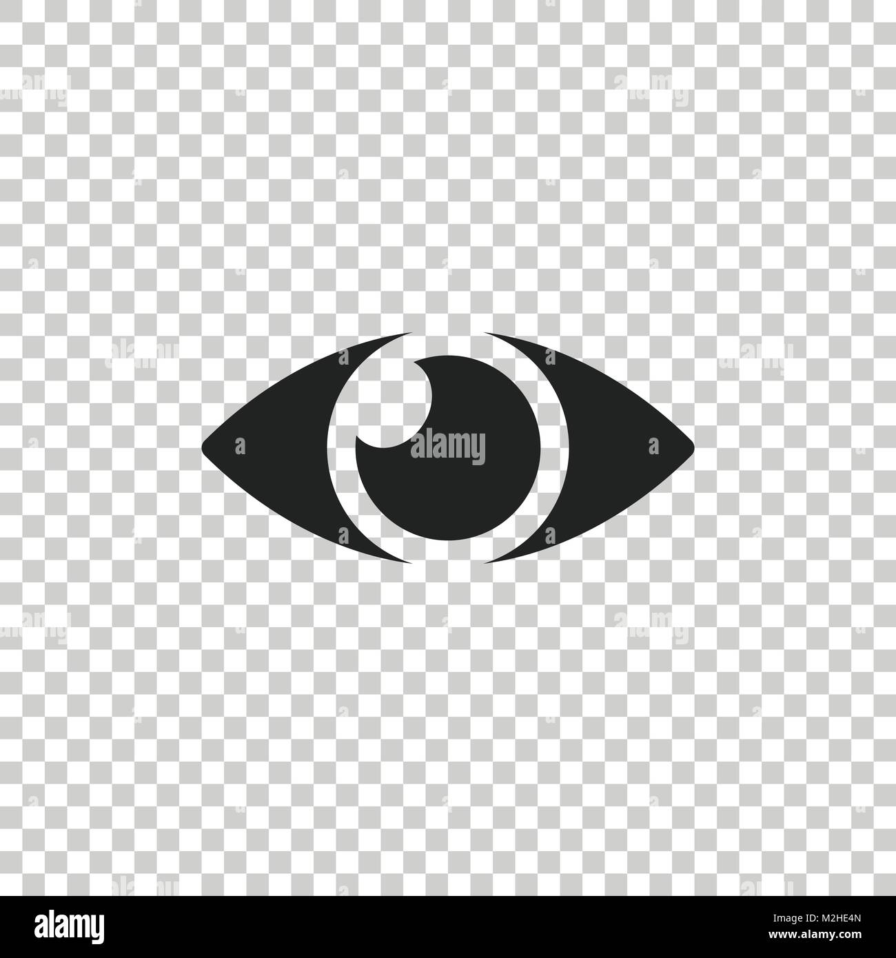 Simple eye icon vector. Eyesight pictogram in flat style Stock Vector ...