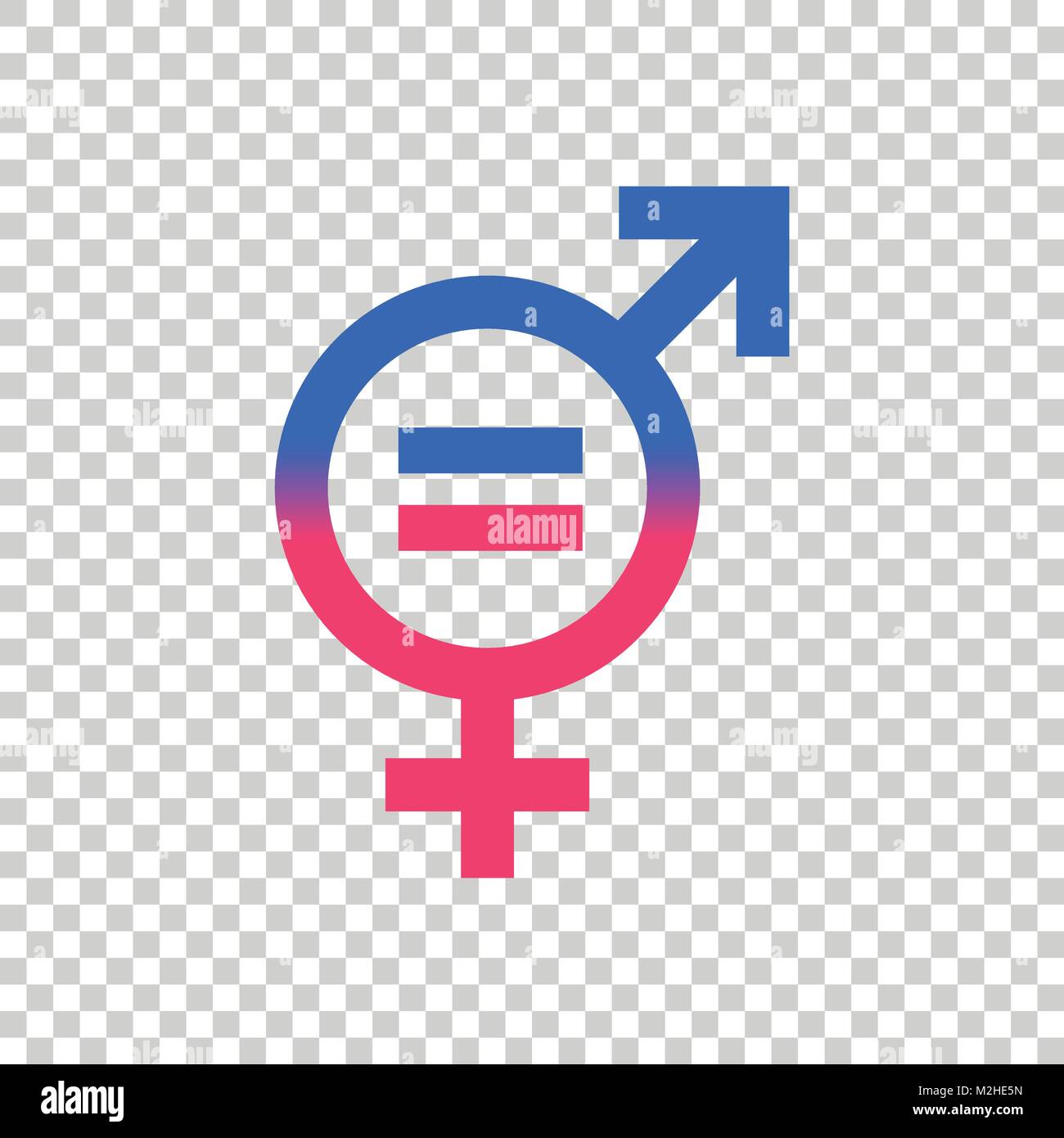 Gender equal sign vector icon. Men and women equal concept icon Stock ...