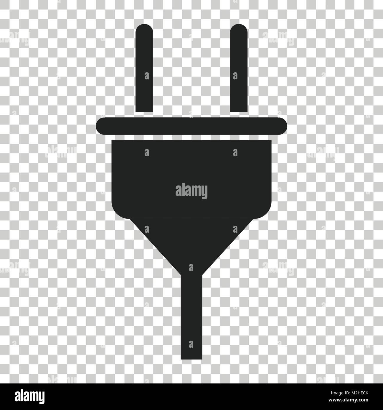 Plug vector icon. Power wire cable flat illustration Stock Vector Image ...