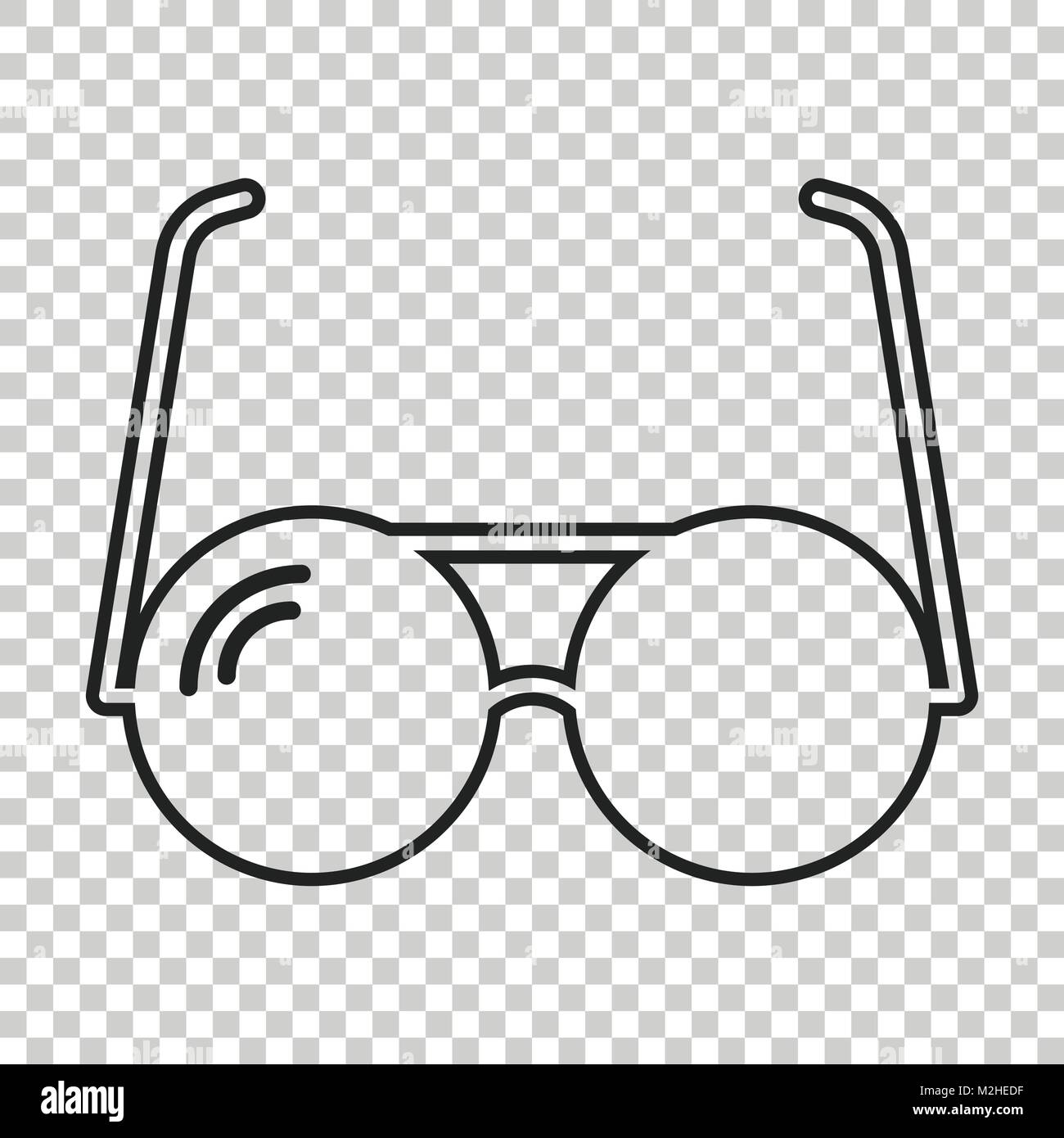Sunglass vector icon in line style. Eyewear flat illustration Stock ...
