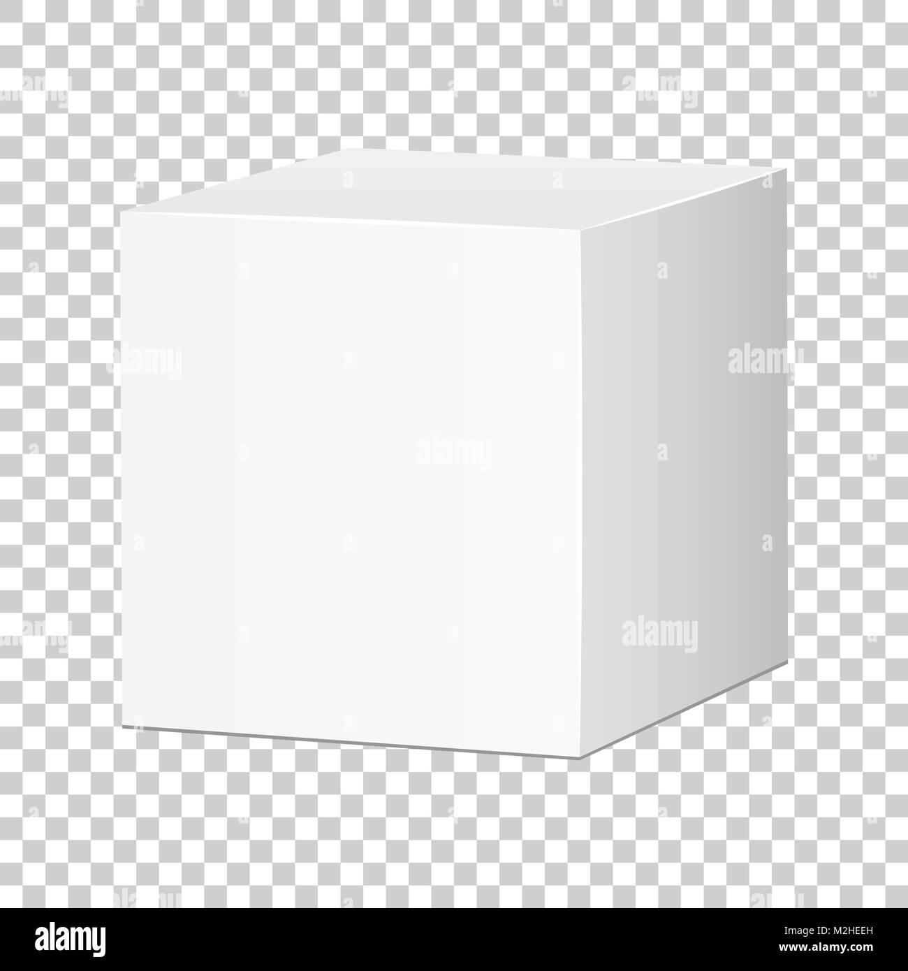 Blank white carton 3d box icon. Box package mockup vector illustration ...