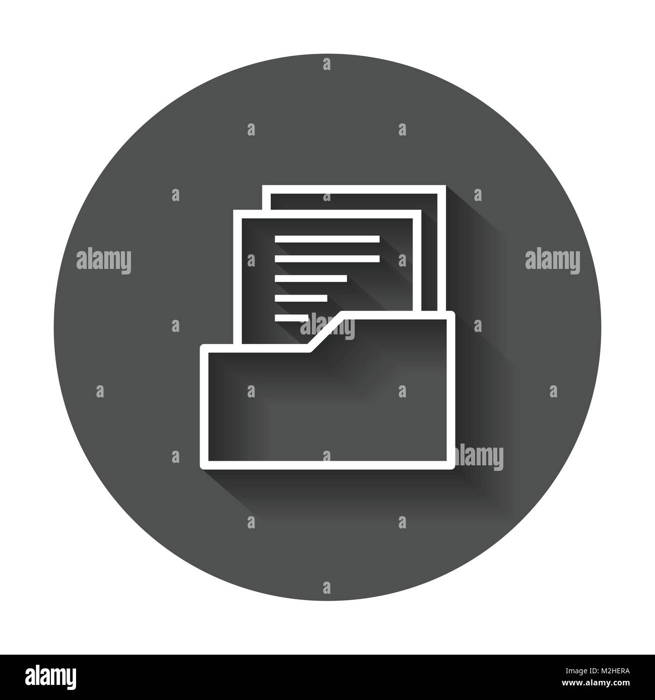 Document flat vector icon. Archive data file symbol logo illustration ...