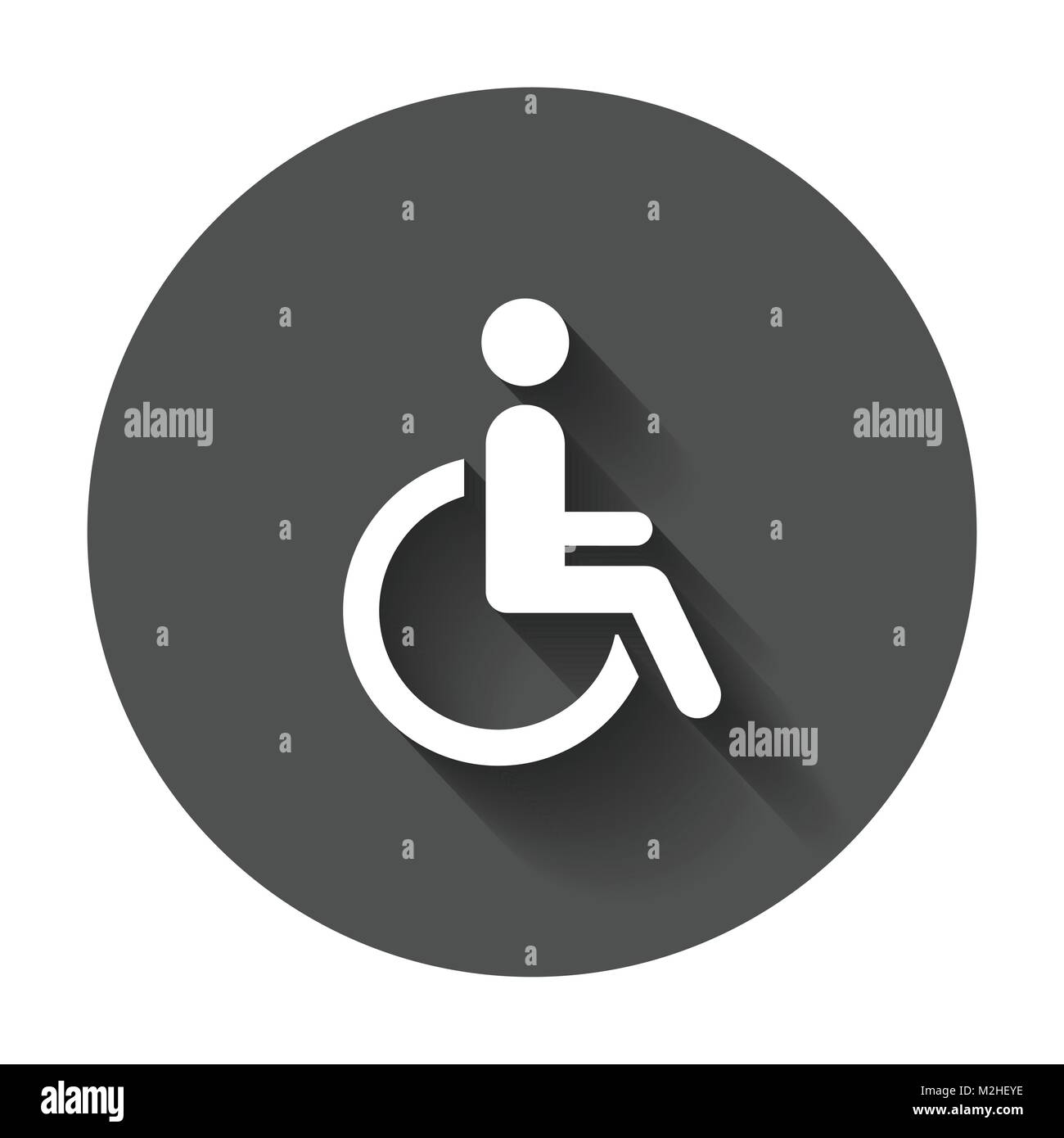 Man in wheelchair vector icon. Handicapped invalid people sign ...