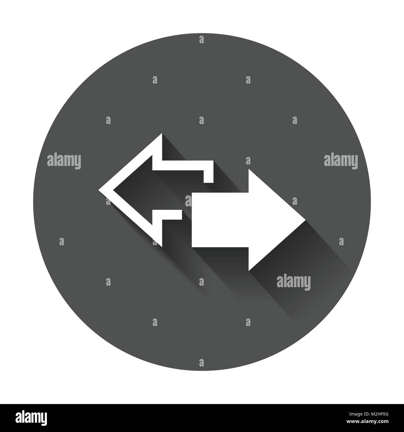 Arrow left and right vector icon. Forward arrow sign illustration ...
