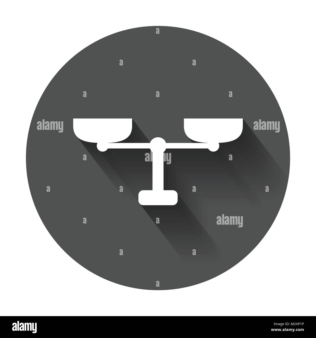 Scale weigher vector icon. Weigher, balance sign illustration on black ...