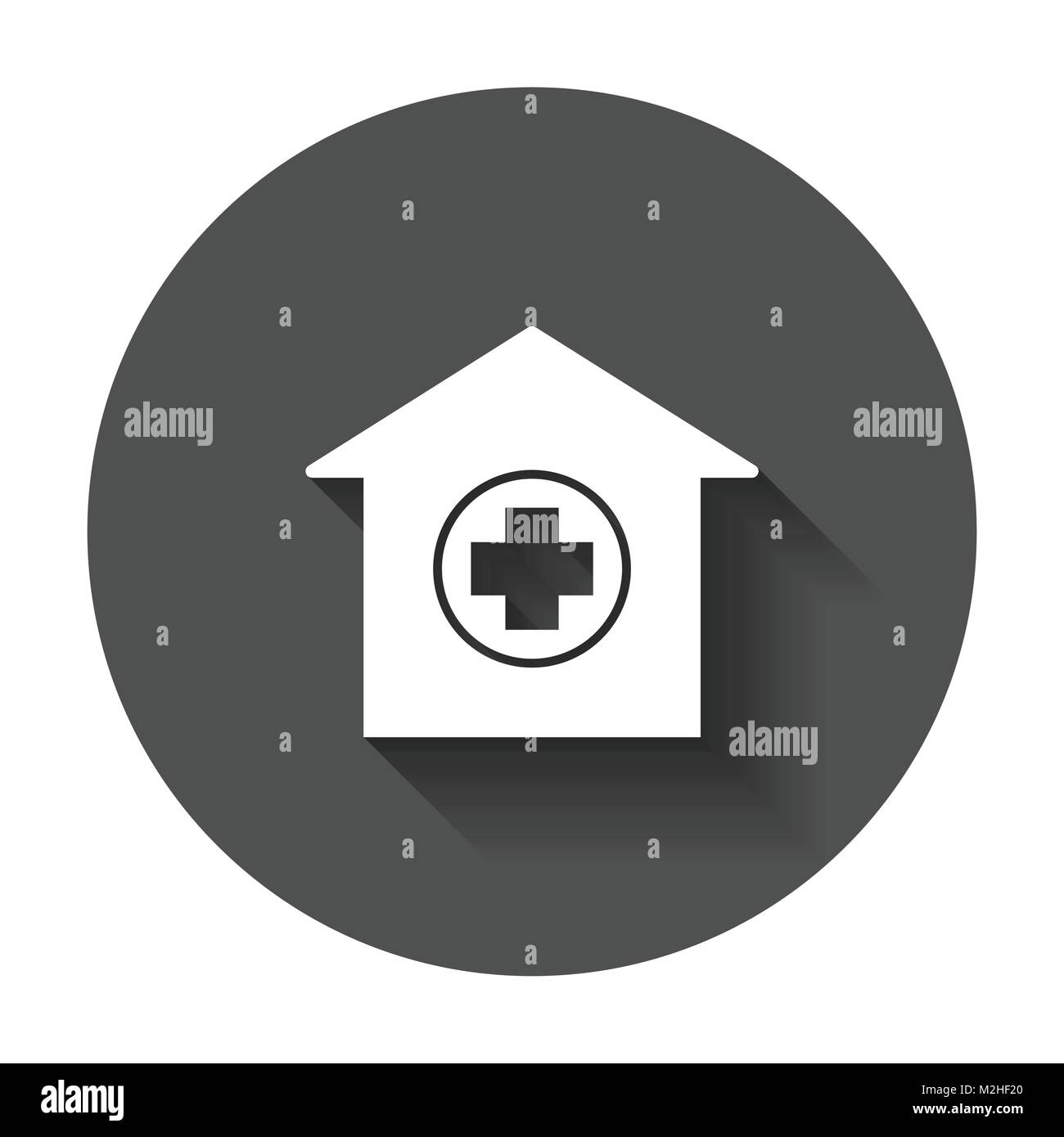 Hospital building vector icon. Infirmary medical clinic sign ...